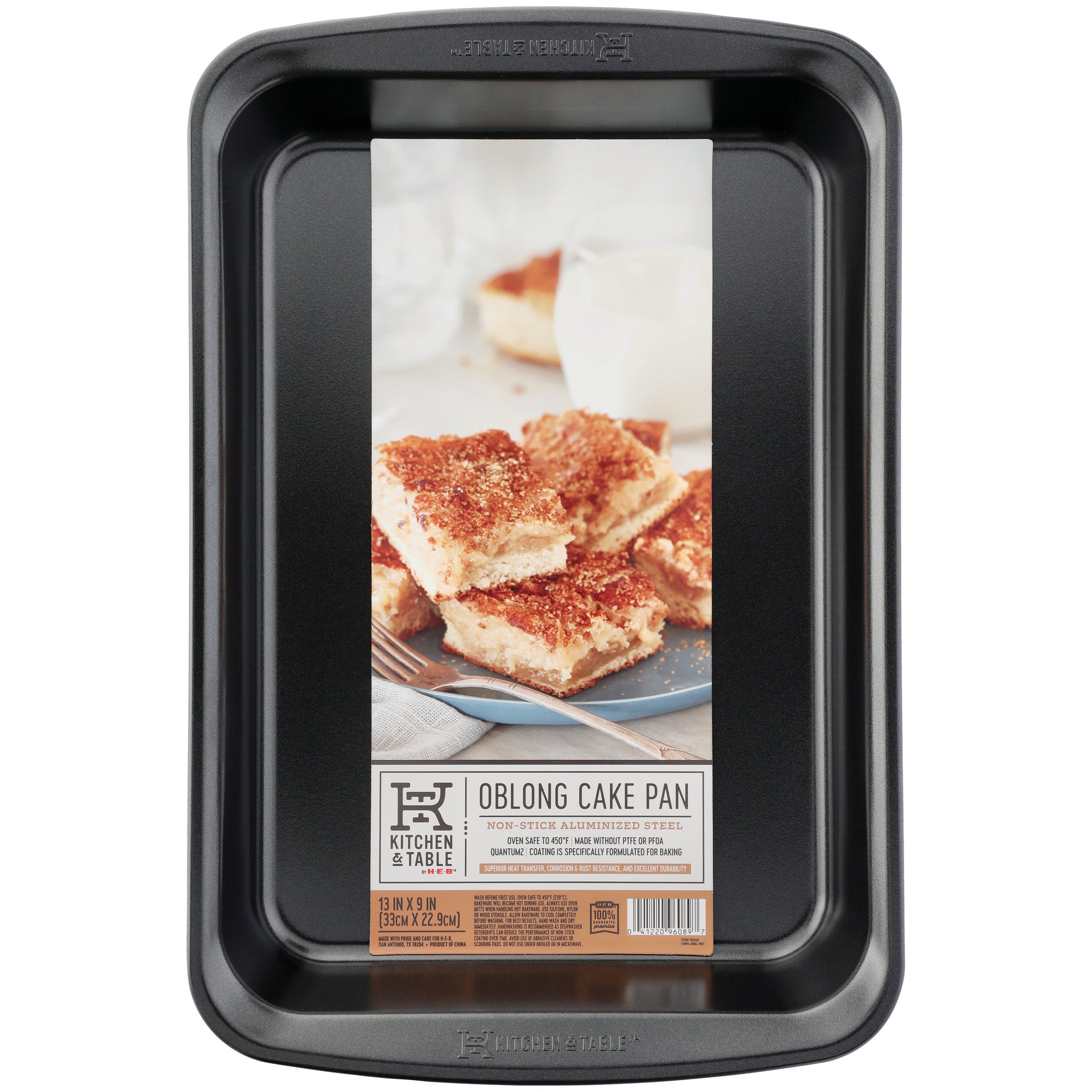 Kitchen & Table by H-E-B Gunmetal Aluminized Steel Oblong Cake Pan ...