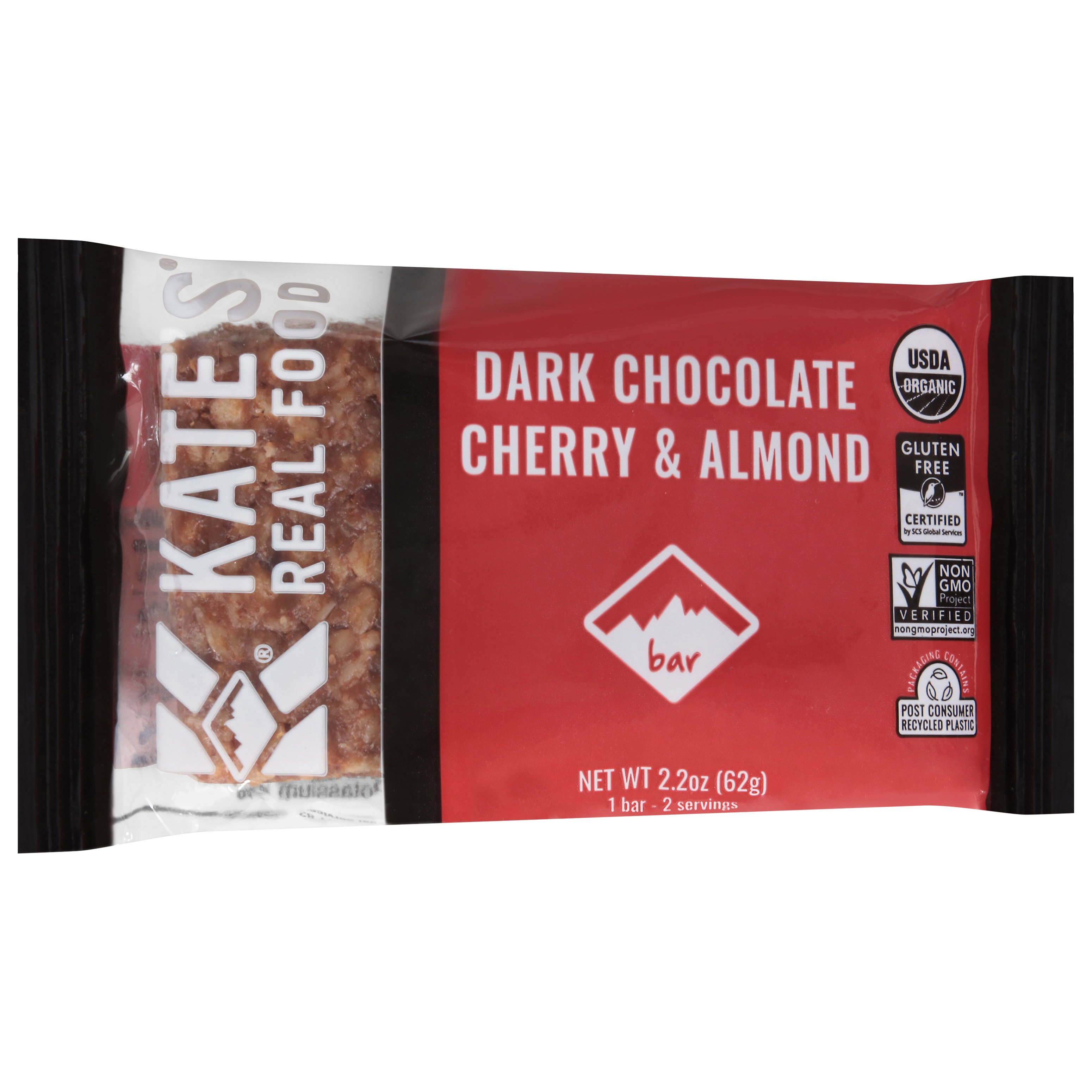 Kate's Real Food Dark Chocolate Cherry & Almond Bar - Shop Granola ...