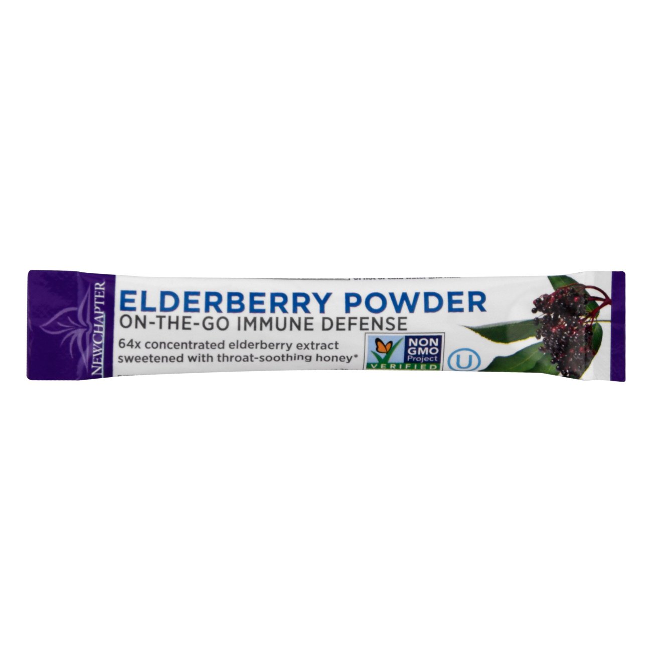 New Chapter Immune Defense 64X Concentrated Elderberry Powder Packet ...