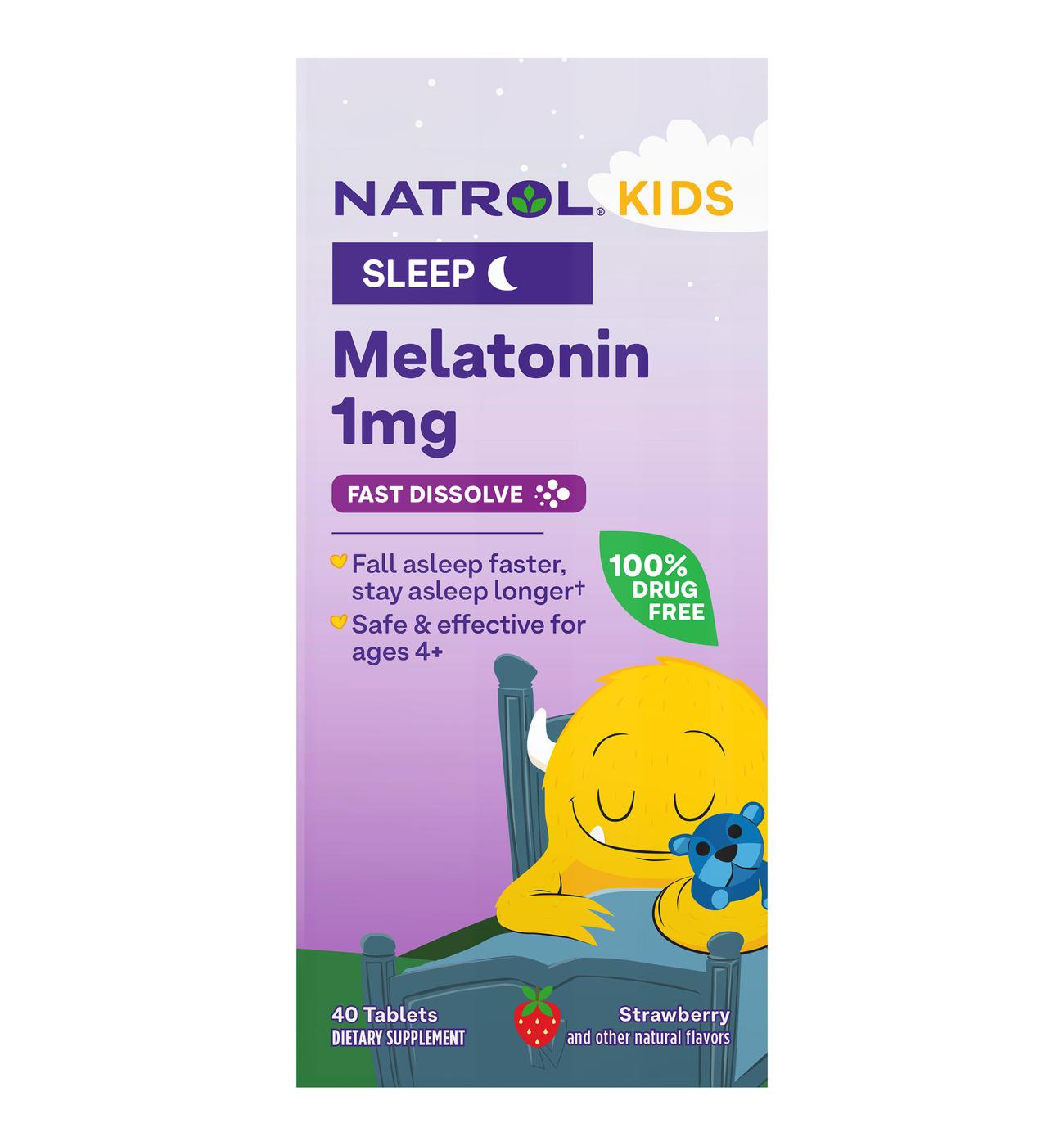 Natrol Kids Melatonin Sleep Tablets - Strawberry - Shop Sleep & snoring ...
