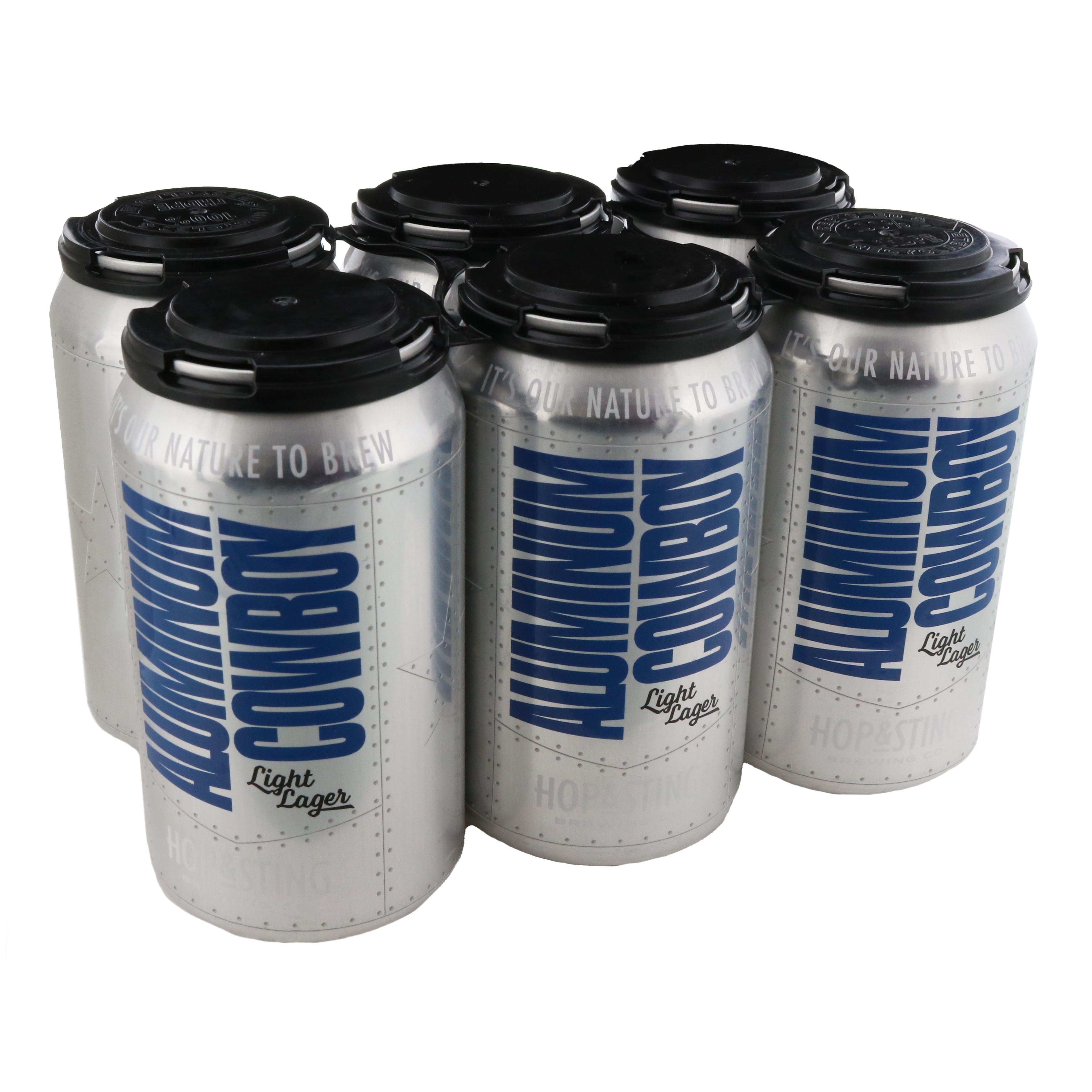 Hop & Sting Brewing Co. Aluminum Cowboy Light Lager Craft Beer 6 pk ...