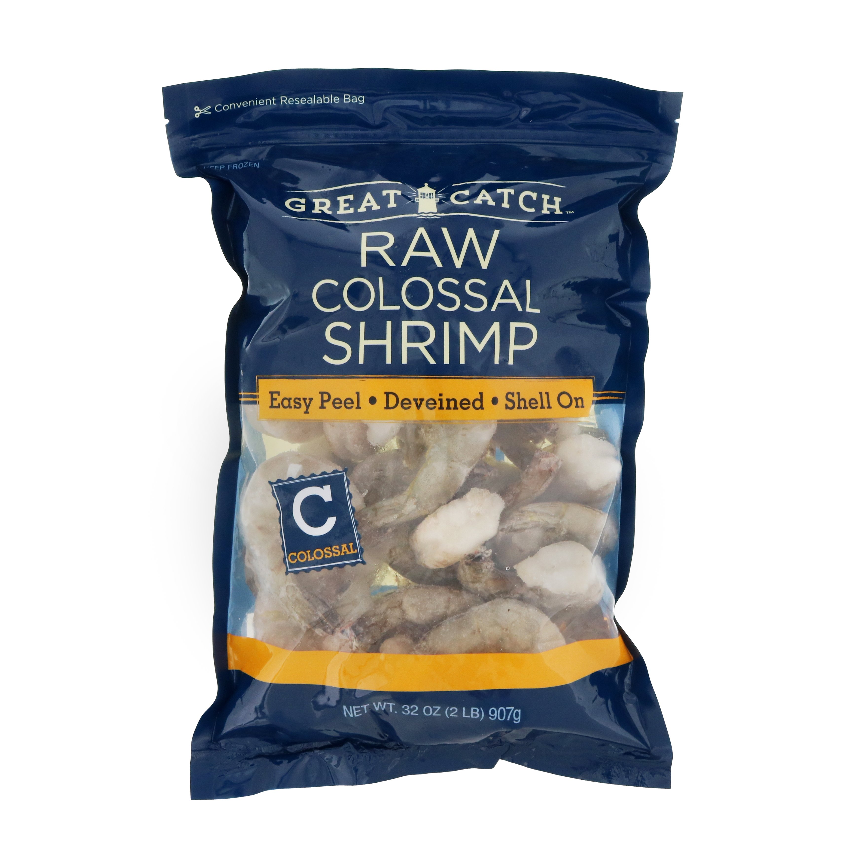 Great Catch Frozen Easy Peel Deveined Colossal Raw Shrimp, 13 - 15 ct ...