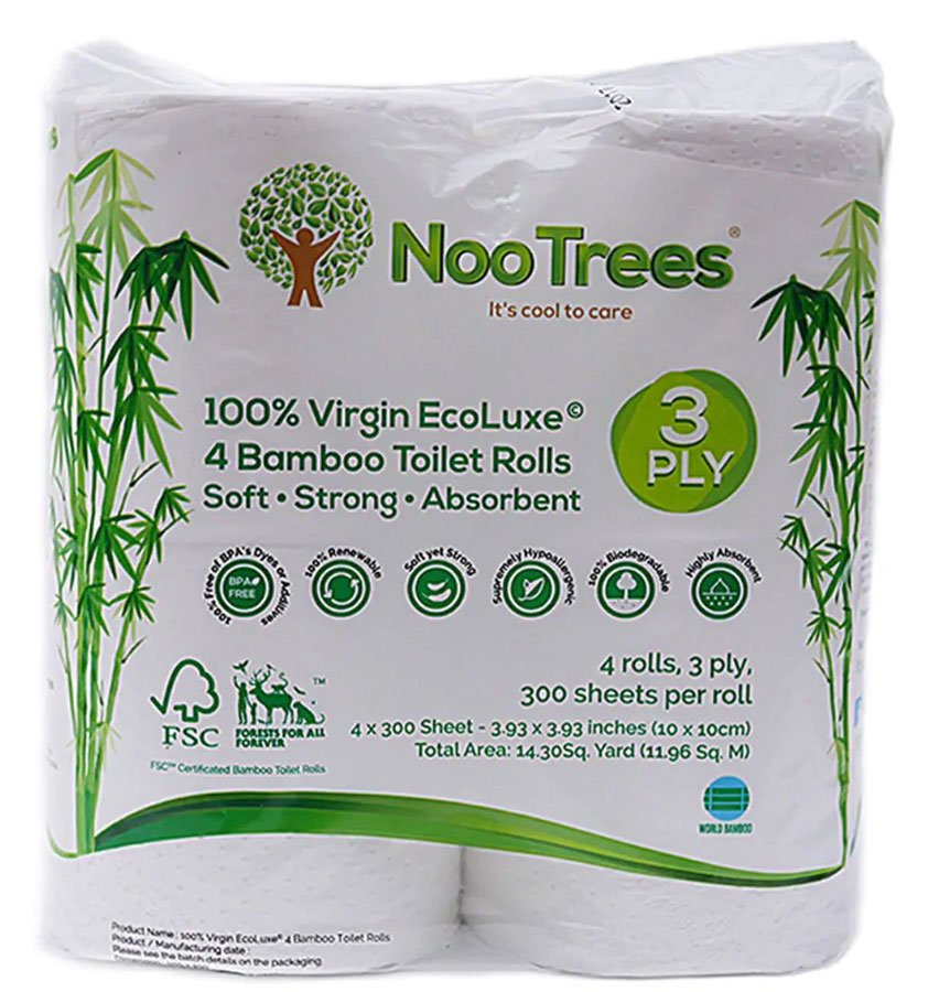 Noo Trees Toilet Tissue 300 Sheet, 4 ct | Central Market - Really Into Food