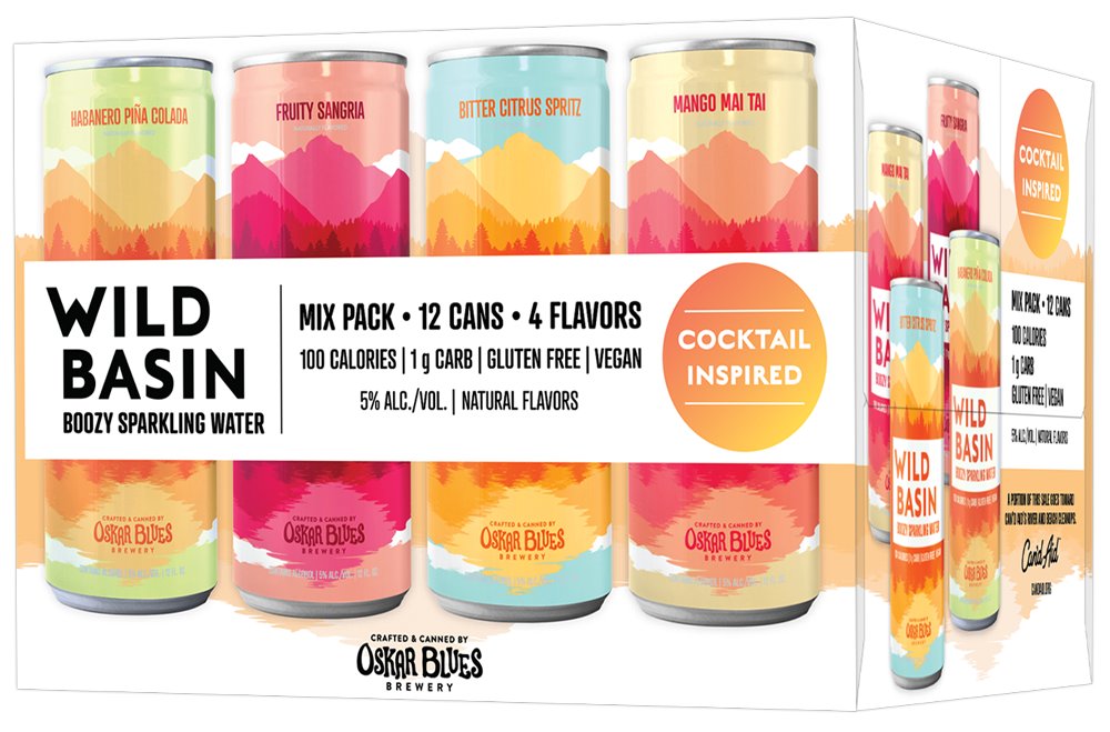 Wild Basin Cocktail Inspired Boozy Sparkling Water Variety Pack 12 oz ...