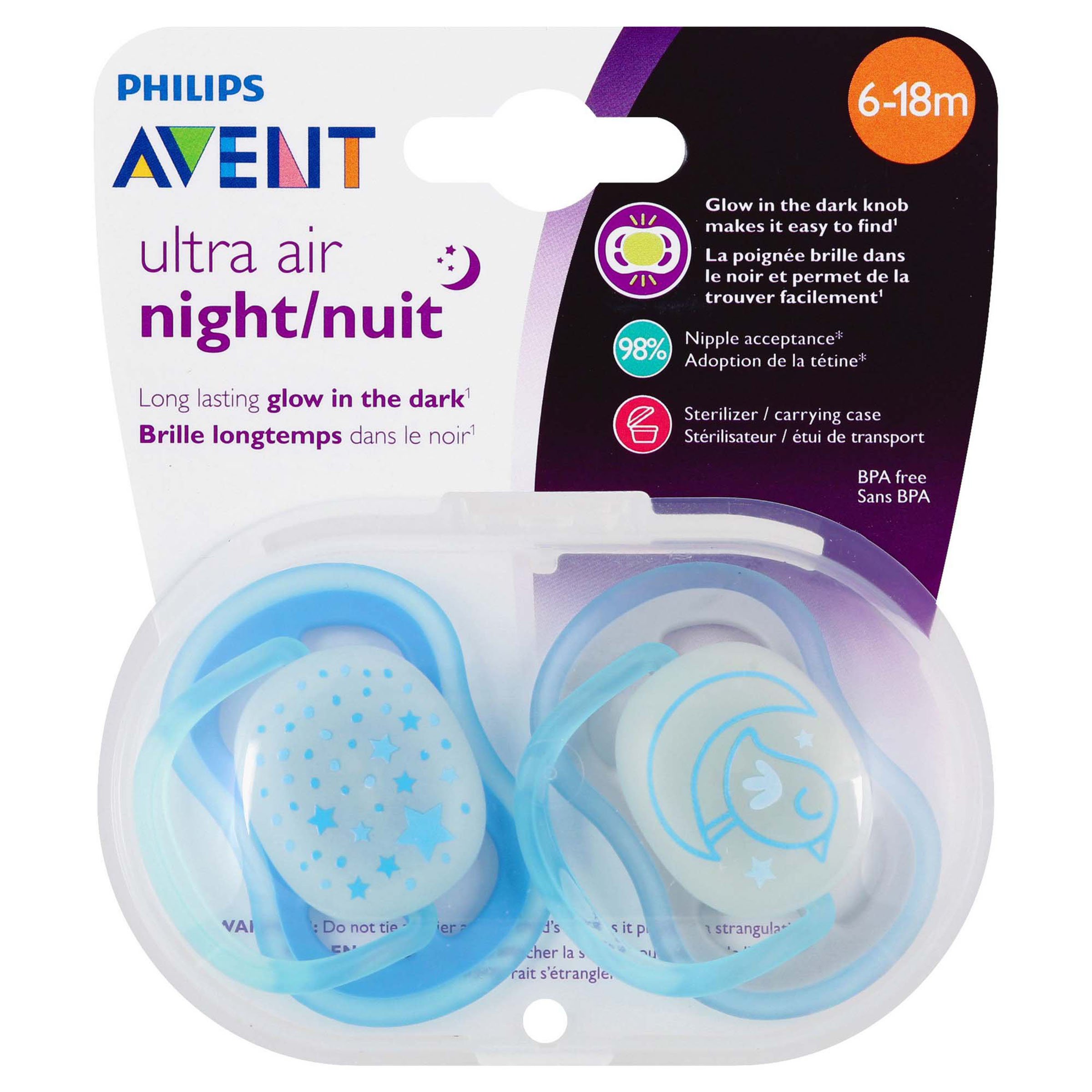 Avent Classic Ultra Air Pacifiers (6-18 Months), Assorted Colors - Shop ...
