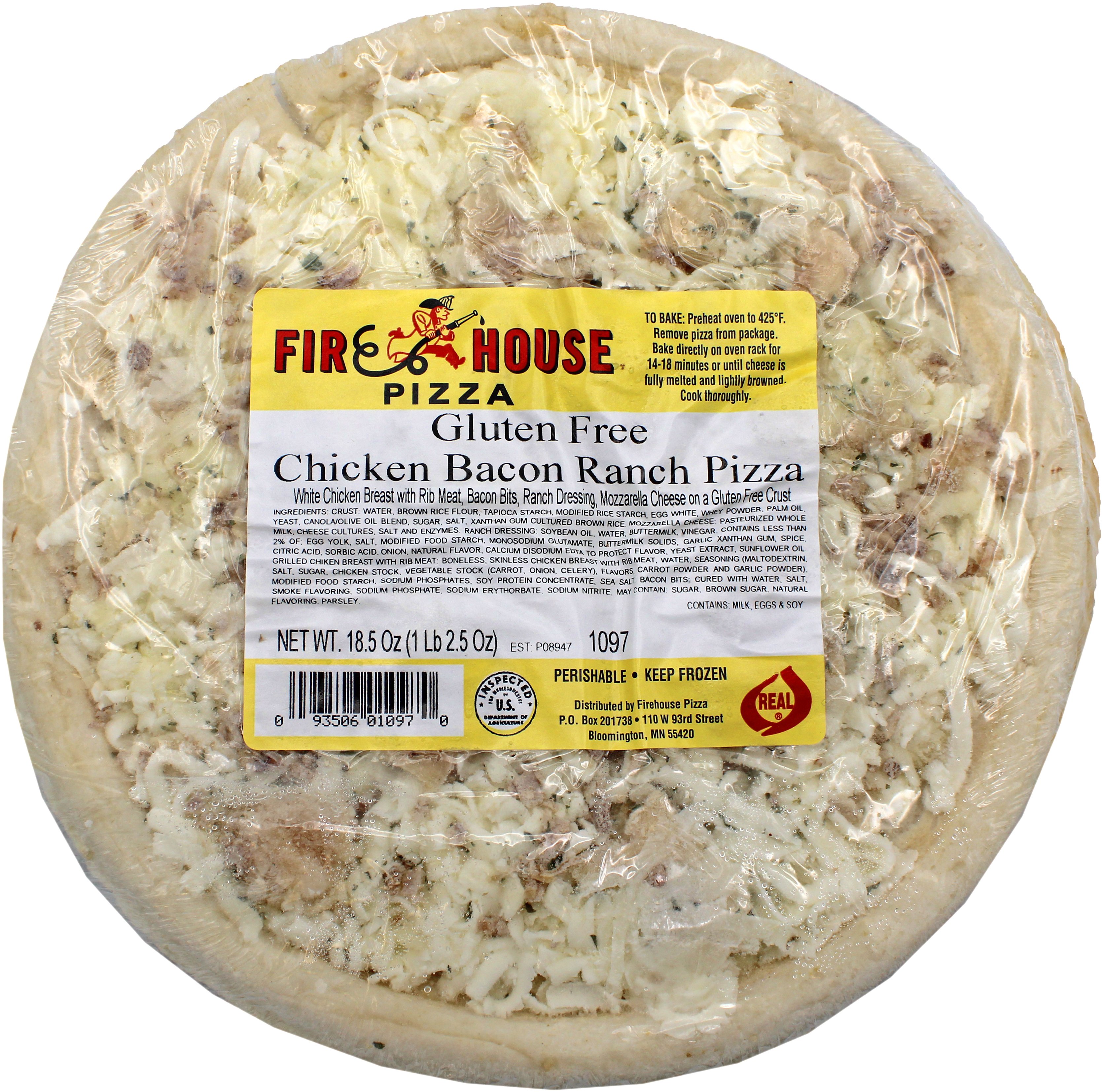 Firehouse Pizza Gluten Free 10 Inch Chicken Bacon Ranch Pizza - Shop ...