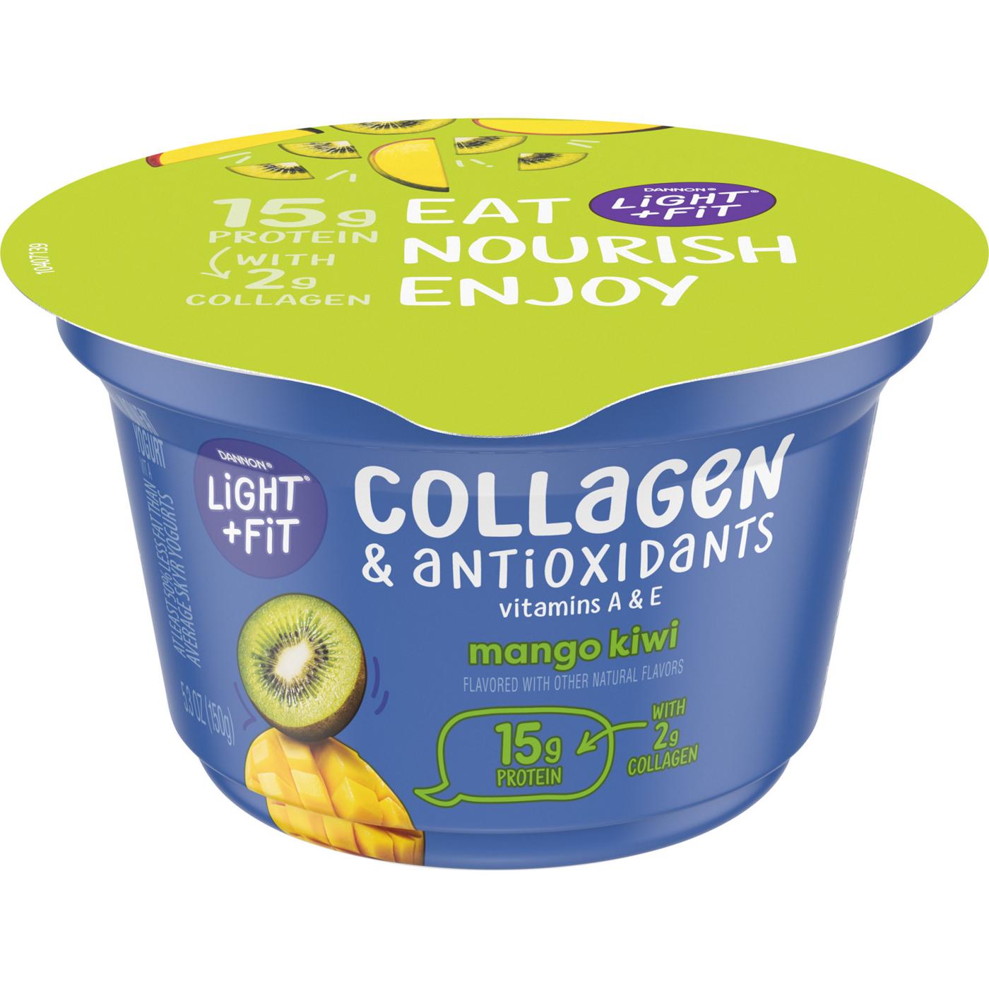 Dannon Light & Fit Non-Fat Mango Kiwi Yogurt With Collagen ...