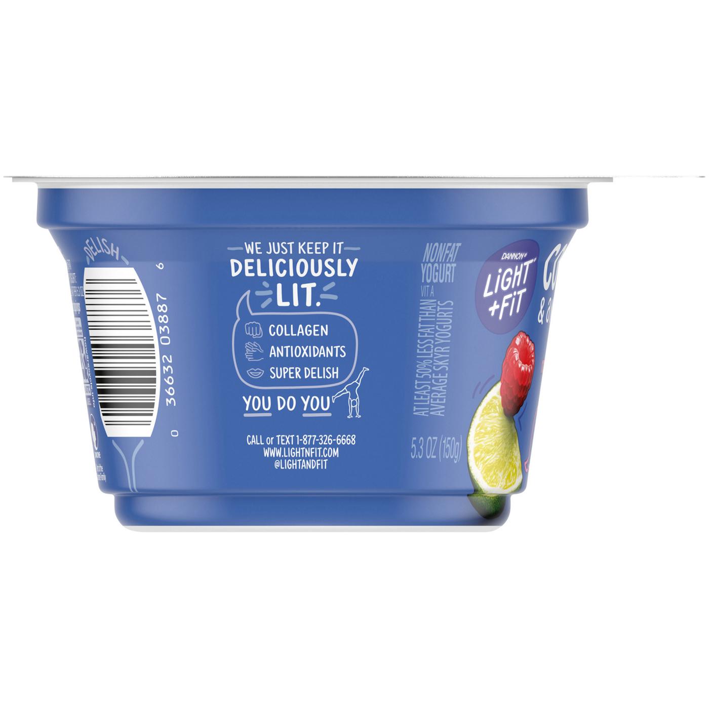 Dannon Light & Fit Non-Fat Raspberry Lime Yogurt With Collagen ...