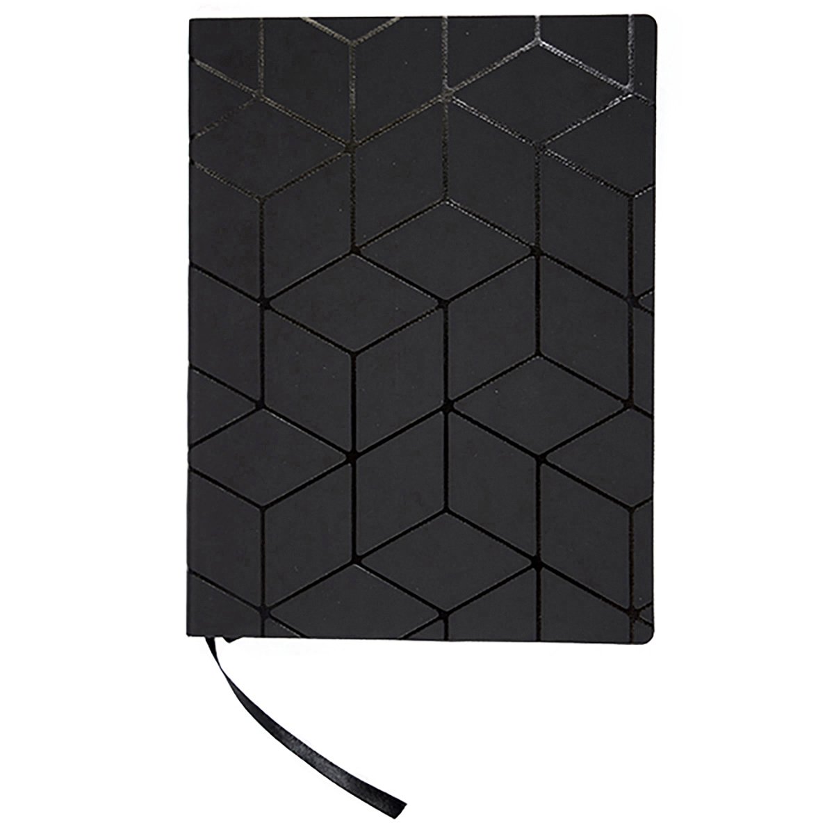 Top Flight Black Cubed Leatherette Journal - Shop Notebooks at H-E-B