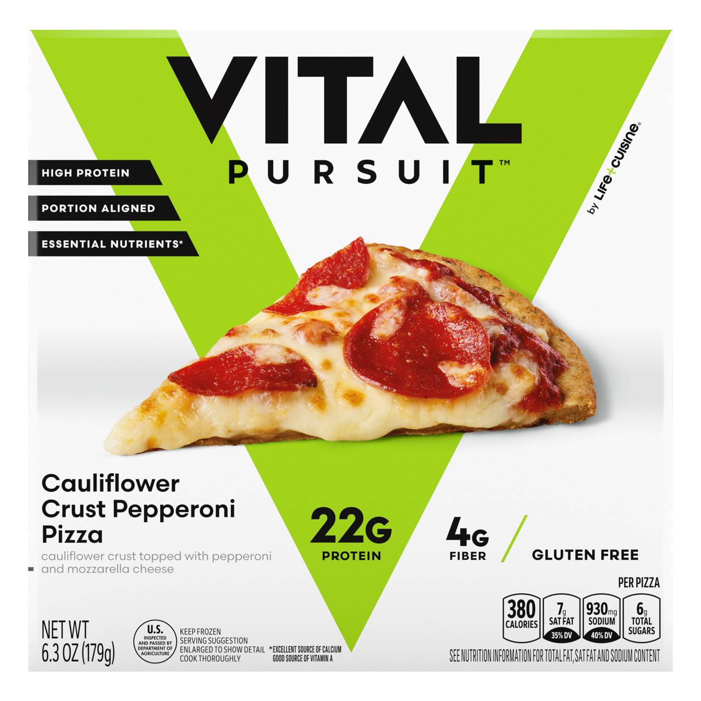Vital Pursuit by Life Cuisine Cauliflower Crust Pepperoni High Protein ...