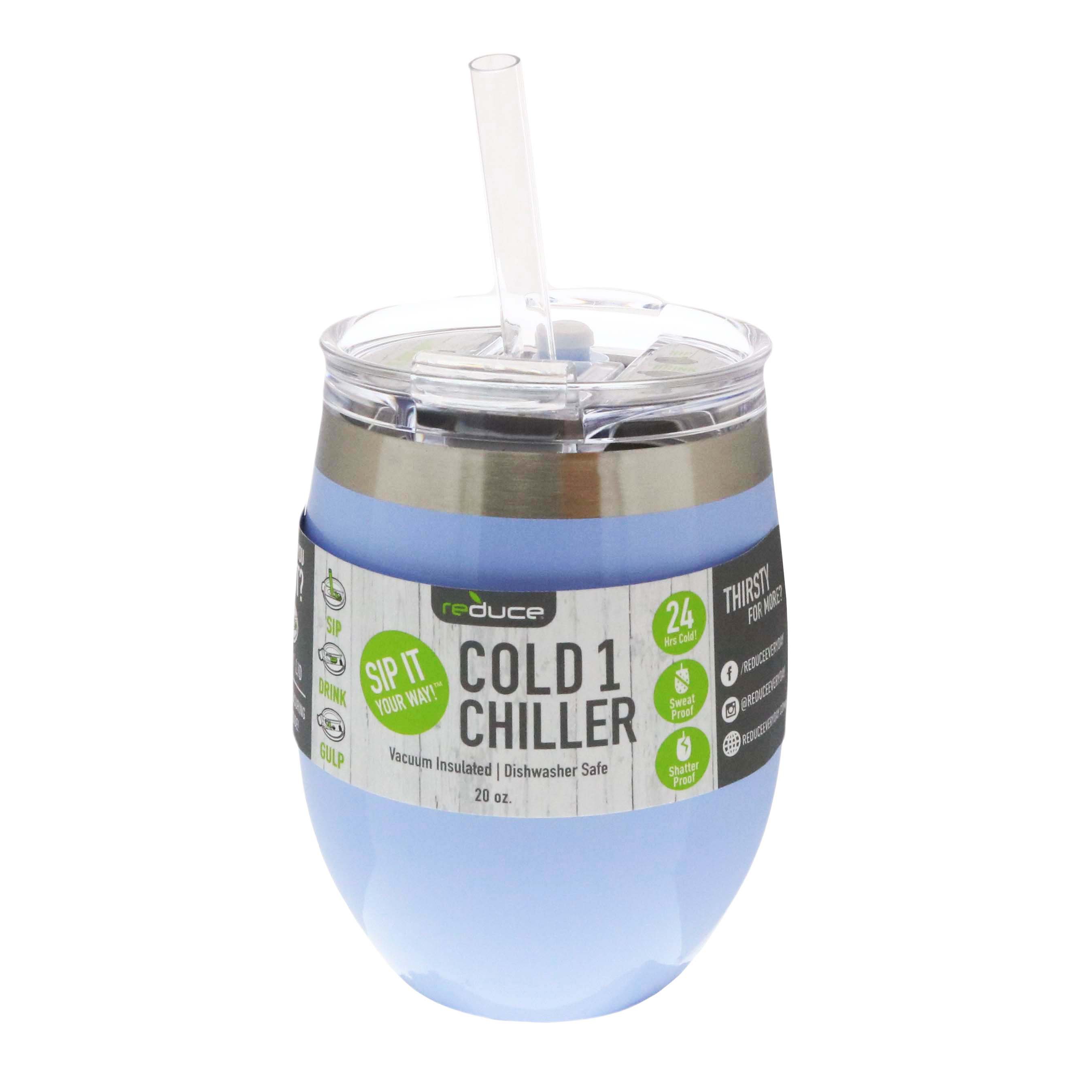 Reduce Cold1 Stainless Steel Chiller with Straw, Glacier - Shop Travel ...