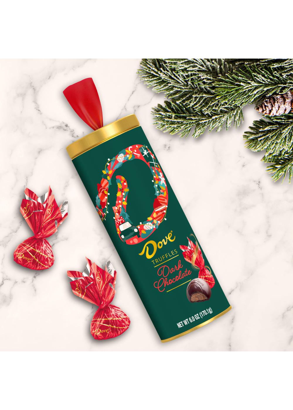 Dove Truffles Christmas Dark Chocolate Candy Holiday Gift Tin - Shop ...