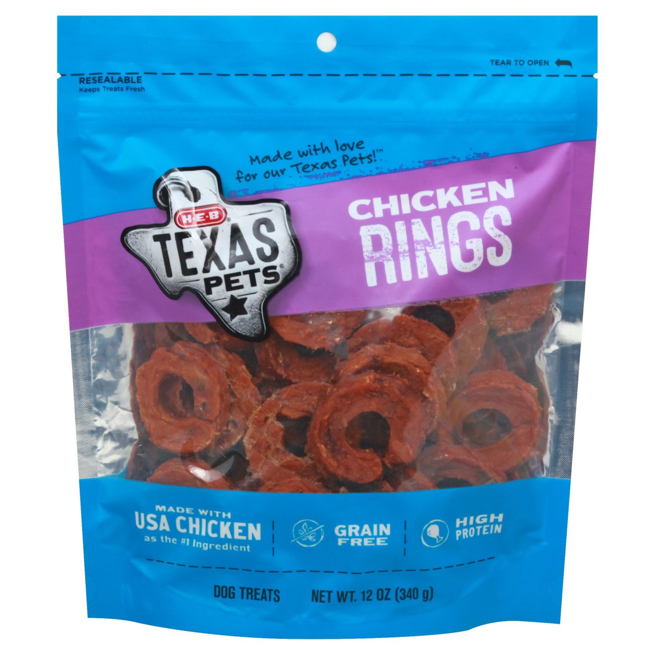 H-E-B Texas Pets Chicken Rings - Shop Soft & chewy treats at H-E-B