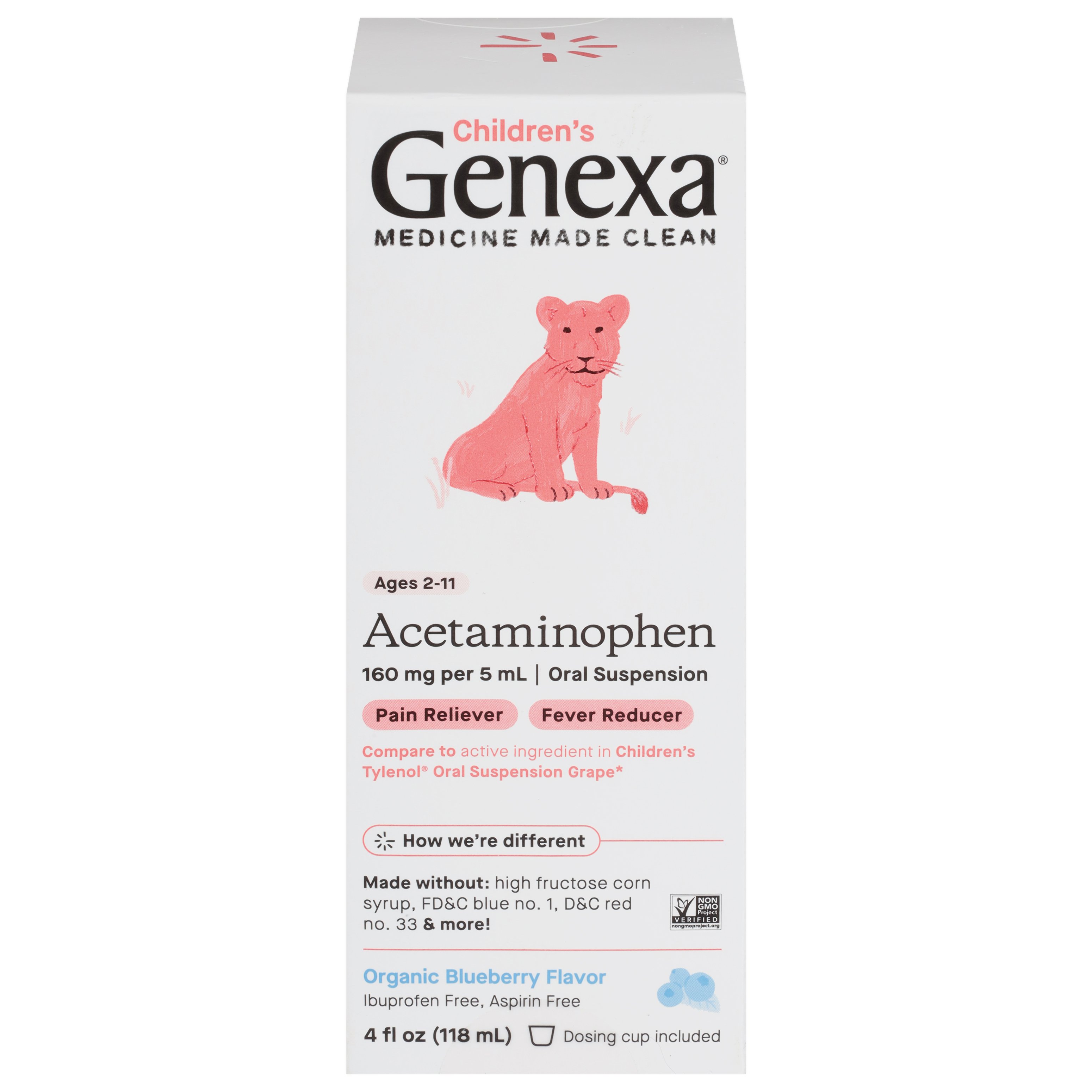 Genexa Children's Pain & Fever Relief Oral Suspension - Blueberry ...