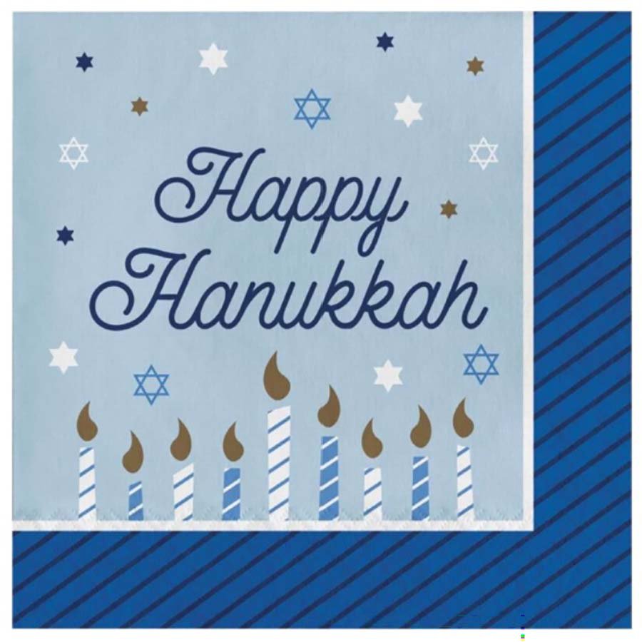 Creative Converting Happy Hanukkah Lunch Napkins - Shop Party decor at ...