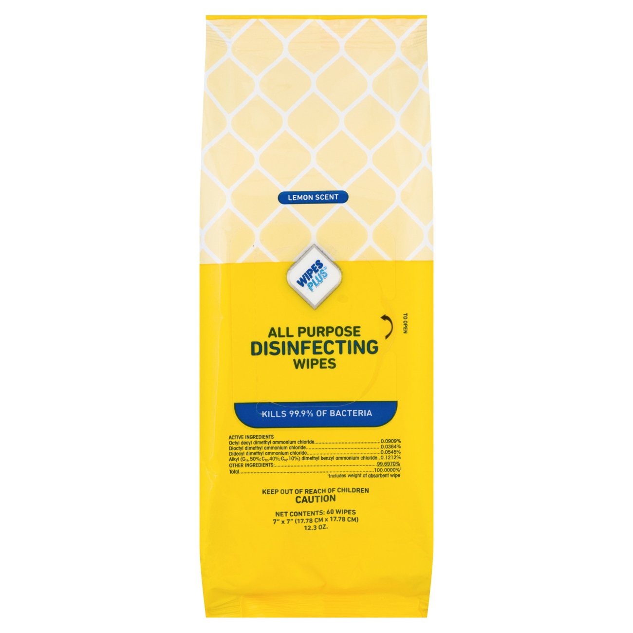 Wipes Plus Disinfecting Wipes, Lemon Scent - Shop Cleaners at H-E-B