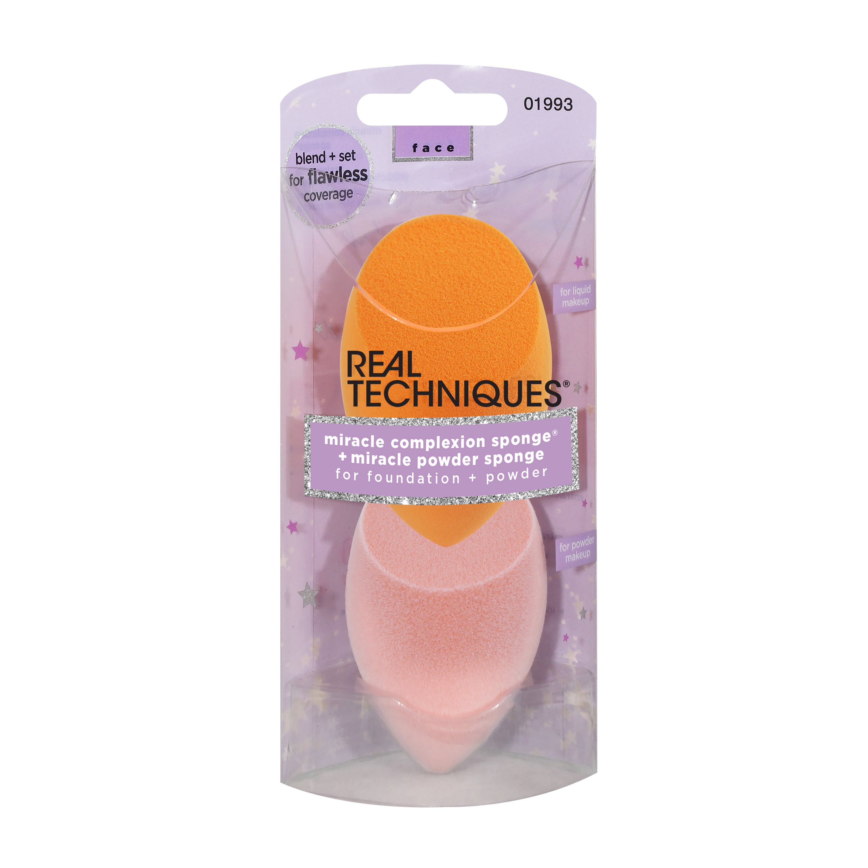 Real Techniques Miracle Complexion Makeup Sponge + Miracle Powder ...