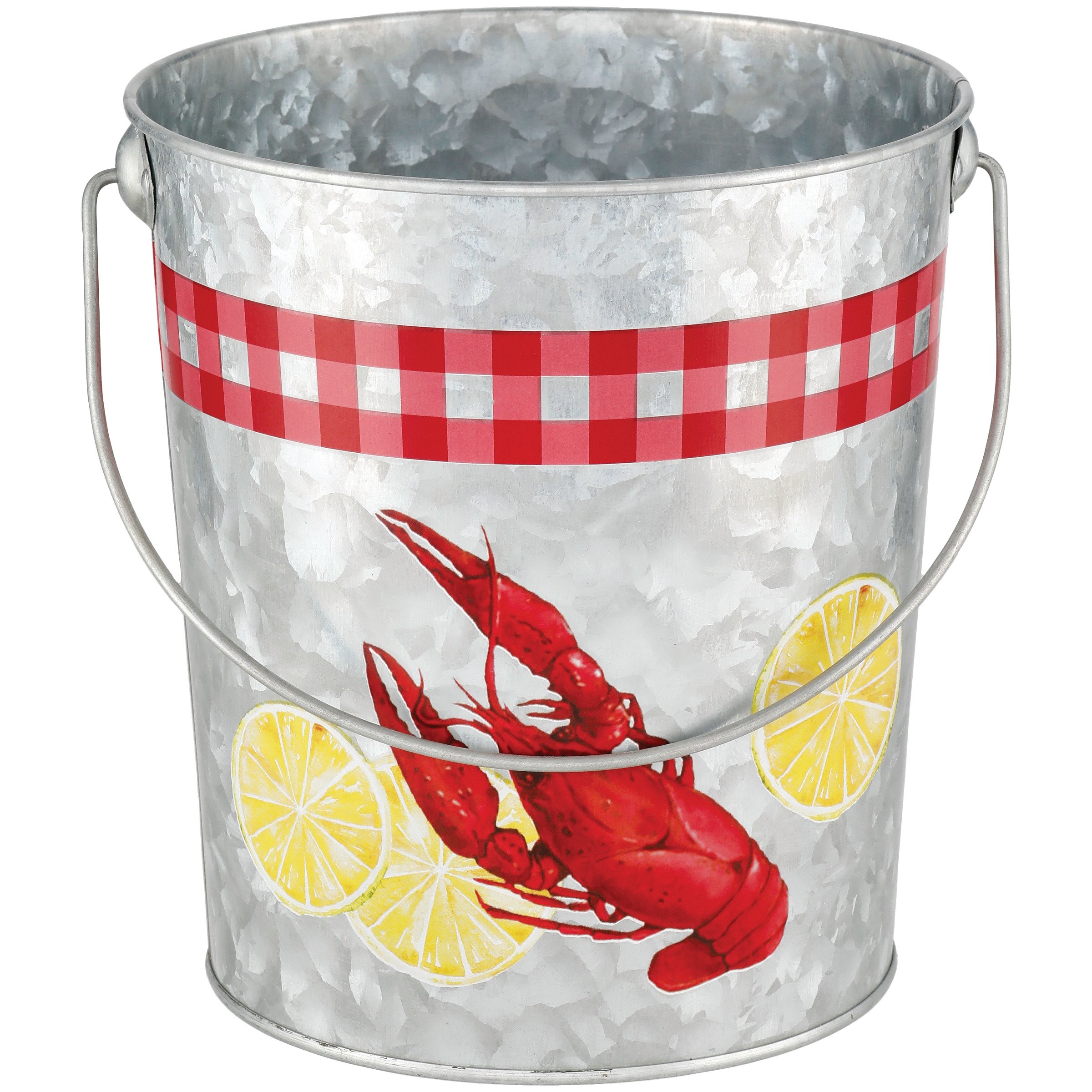 Haven & Key Crawfish And Lemon Galvanized Bucket - Shop Serving Dishes ...