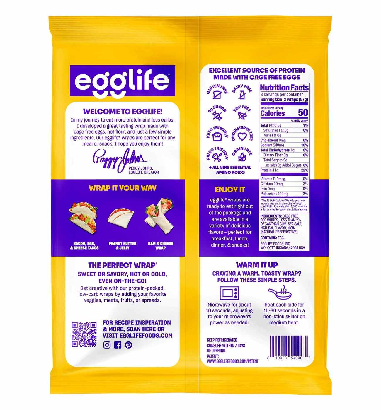 Egglife Original Egg White Wraps - Shop Tortillas at H-E-B