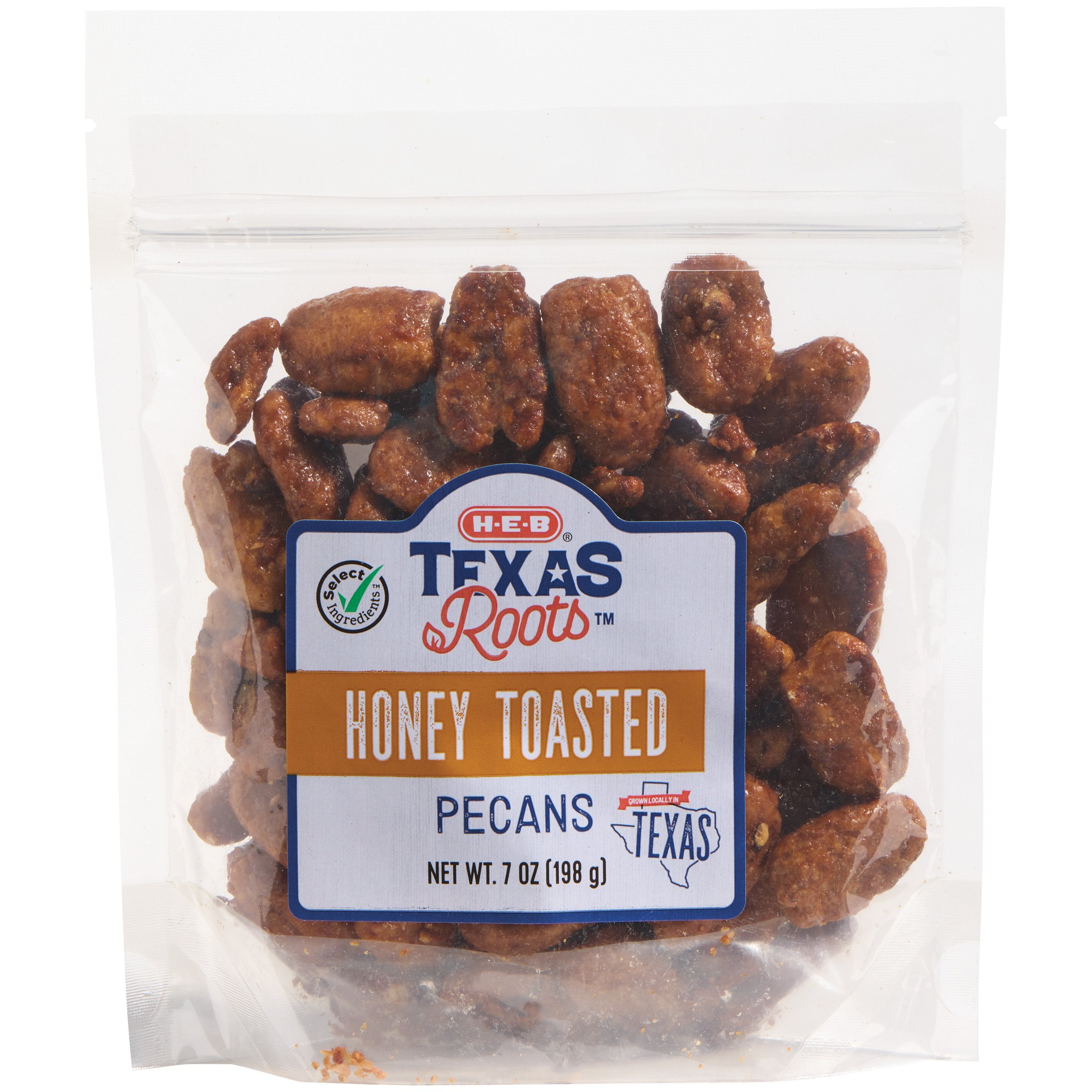 H-E-B Texas Roots Honey Toasted Pecans - Shop Snacks & Candy at H-E-B