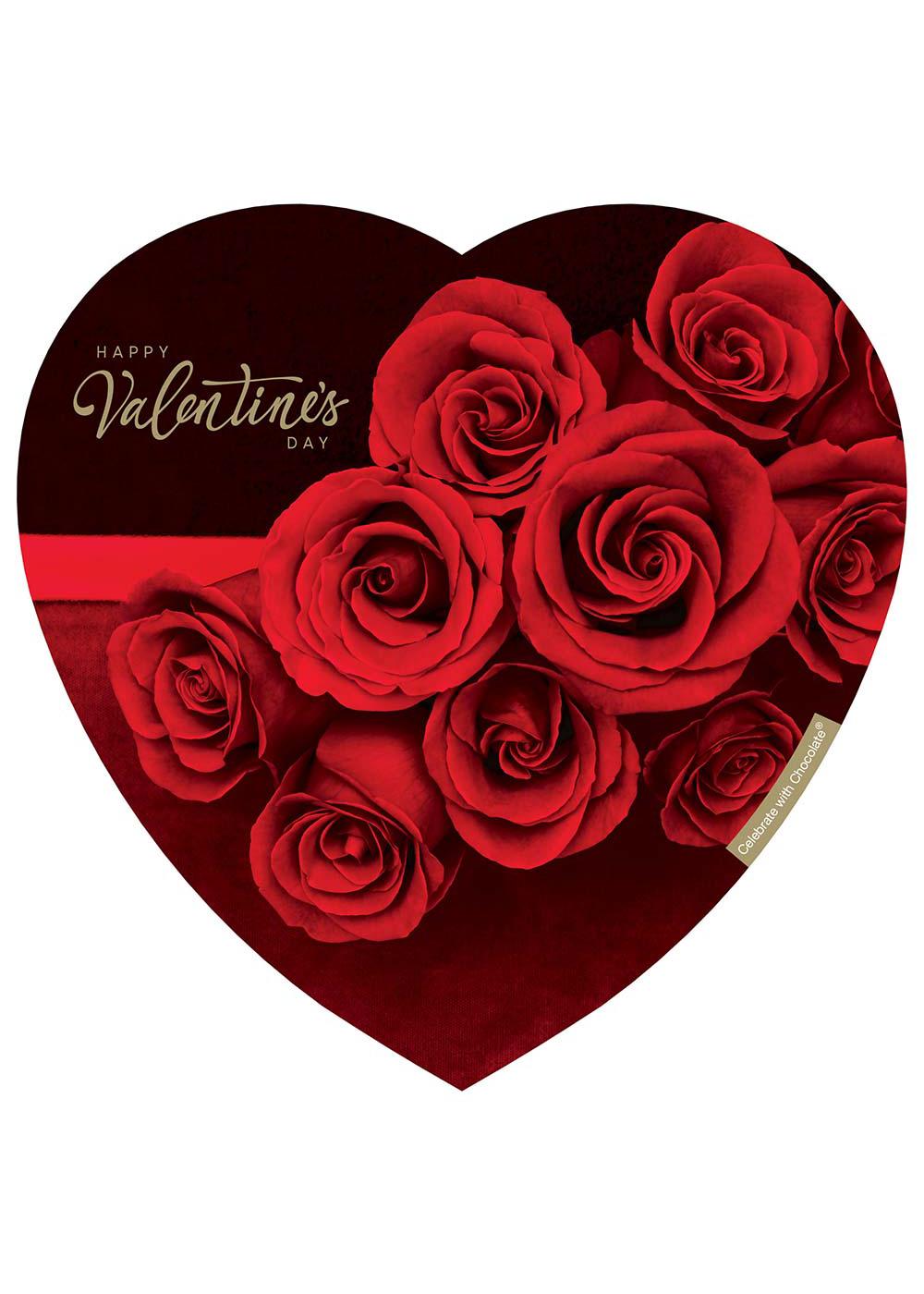Elmer Chocolate Happy Valentine's Day Roses Assorted Chocolates Heart ...