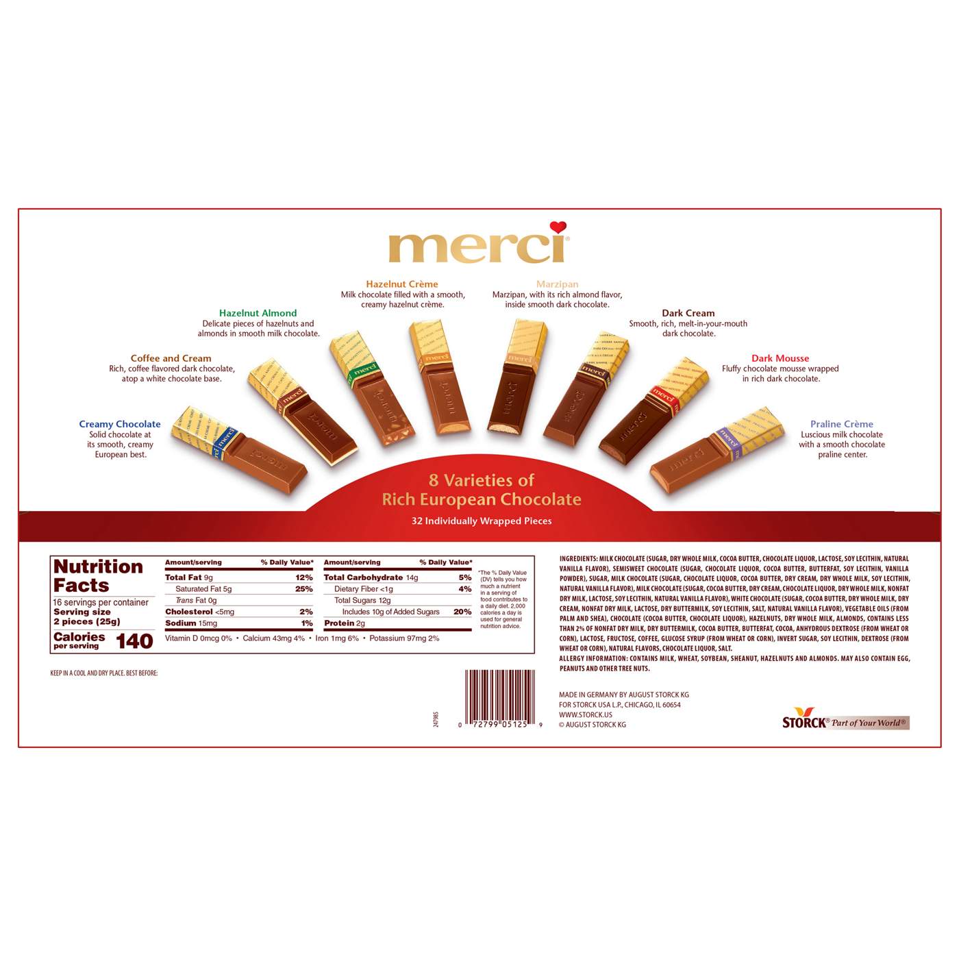 merci Assorted Finest European Chocolates Valentine's Gift Box, 32 pc ...