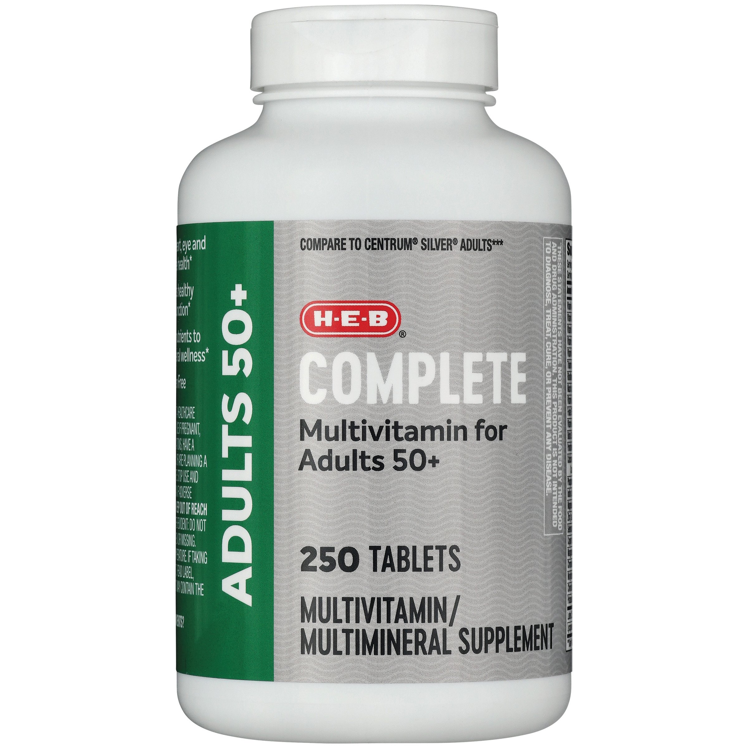H-E-B Adult 50+ Complete Multivitamin Tablets - Shop Multivitamins at H-E-B