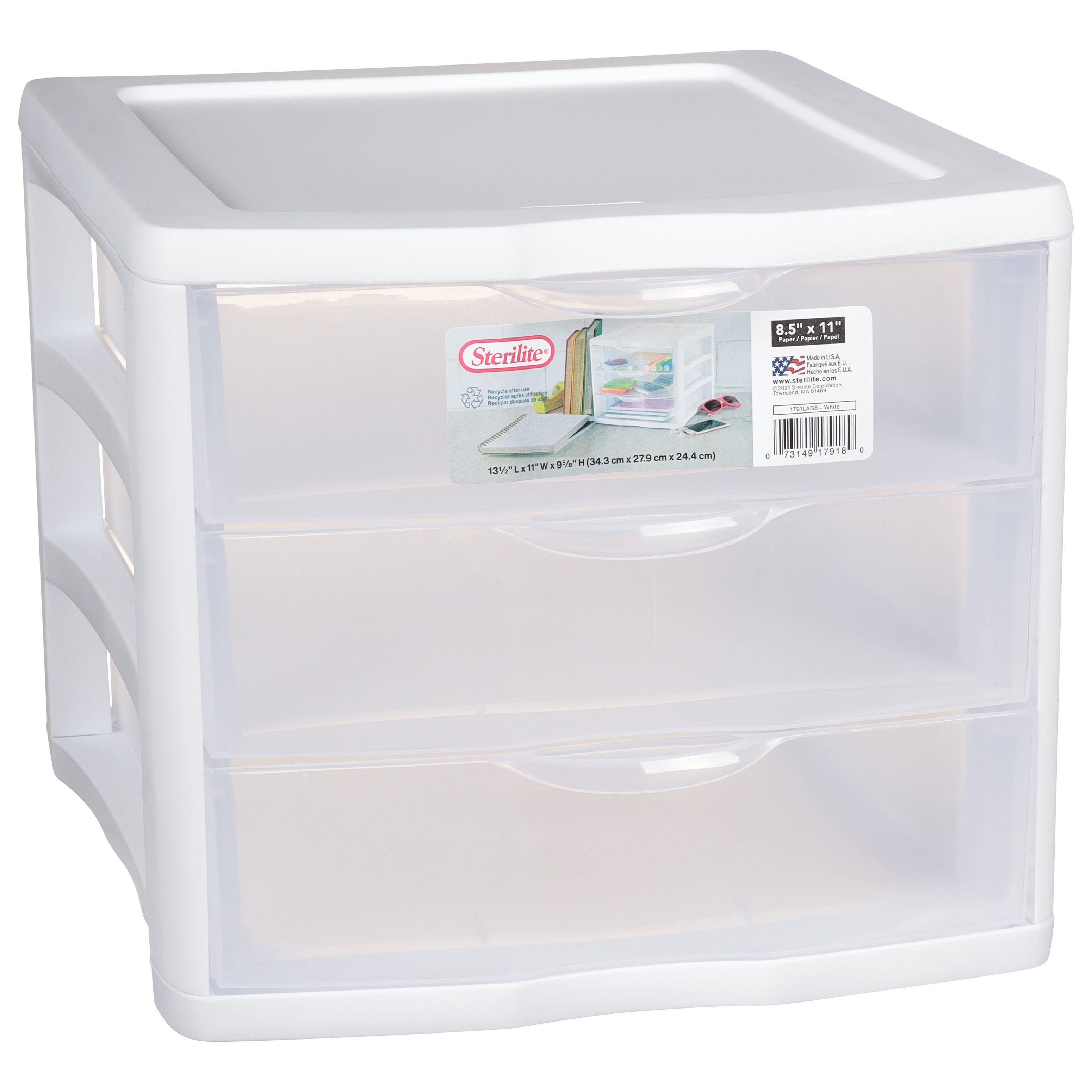 Sterilite 3 Drawer Storage Sterilite 3 Drawer Medium Weave Drawer Unit