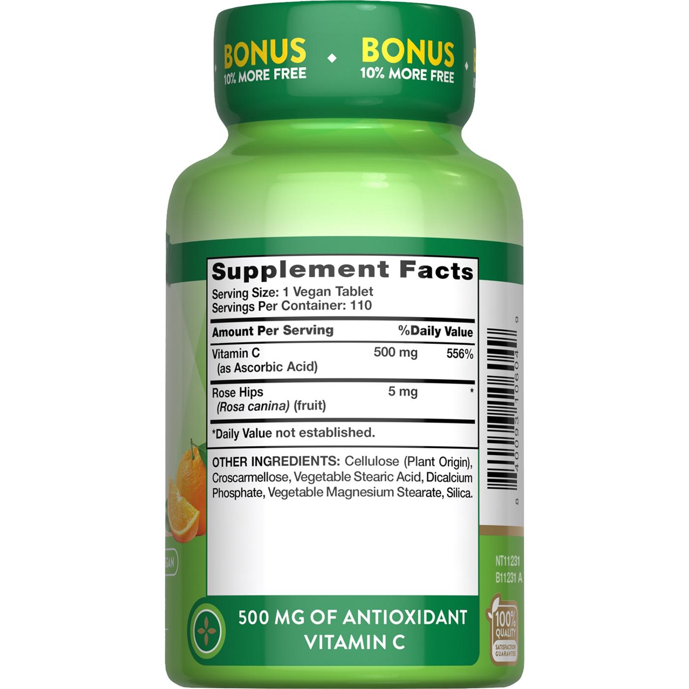 Nature's Truth Vitamin C 500 mg Tablets - Shop Vitamins A-Z at H-E-B