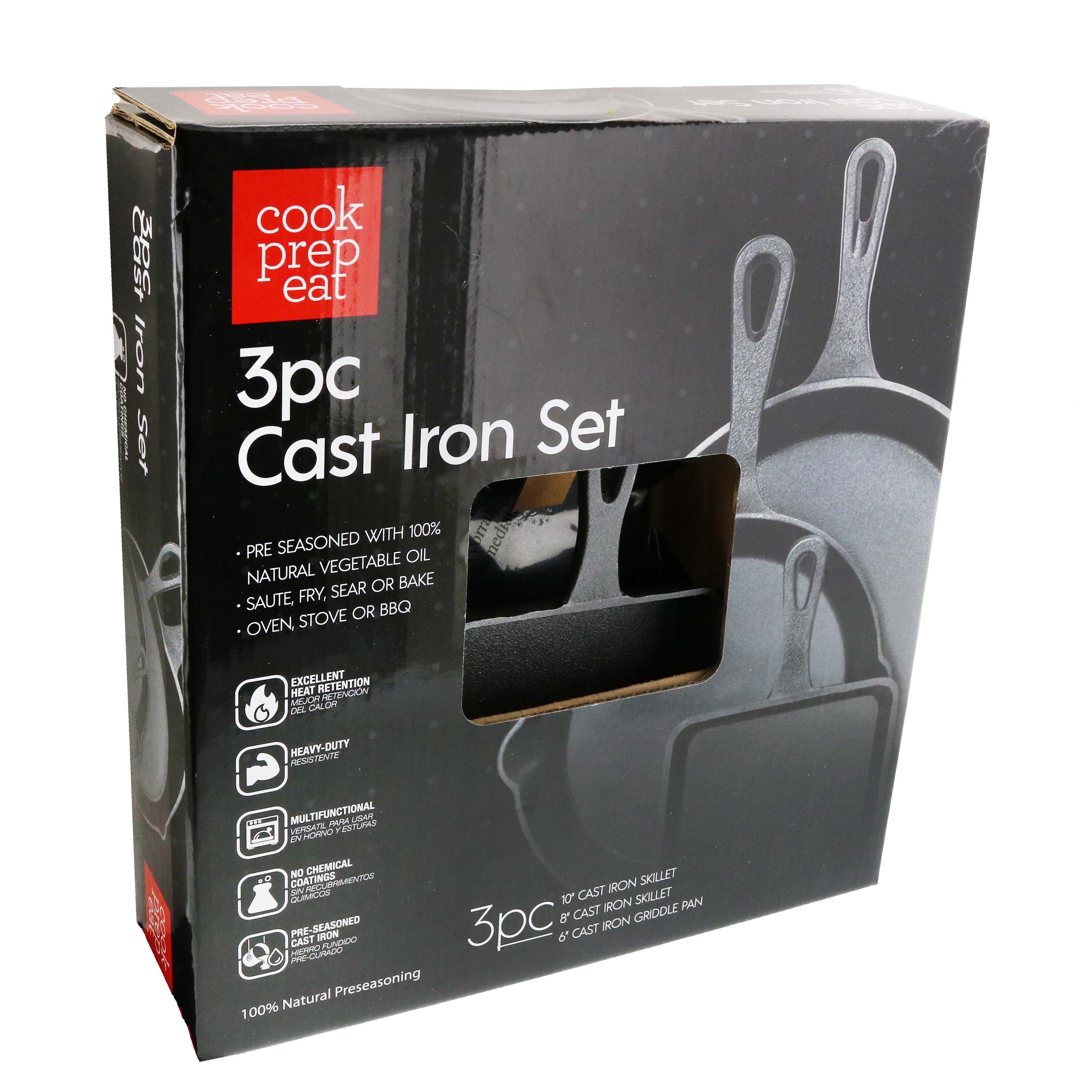 Cook Prep Eat Pre Seasoned Cast Iron Set - Shop Frying pans & griddles ...