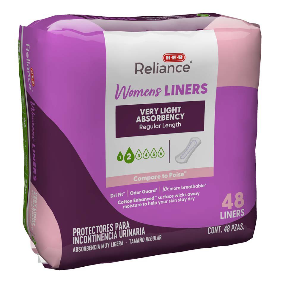 H-E-B Reliance Very Light Absorbency Regular Length Liner - Shop ...
