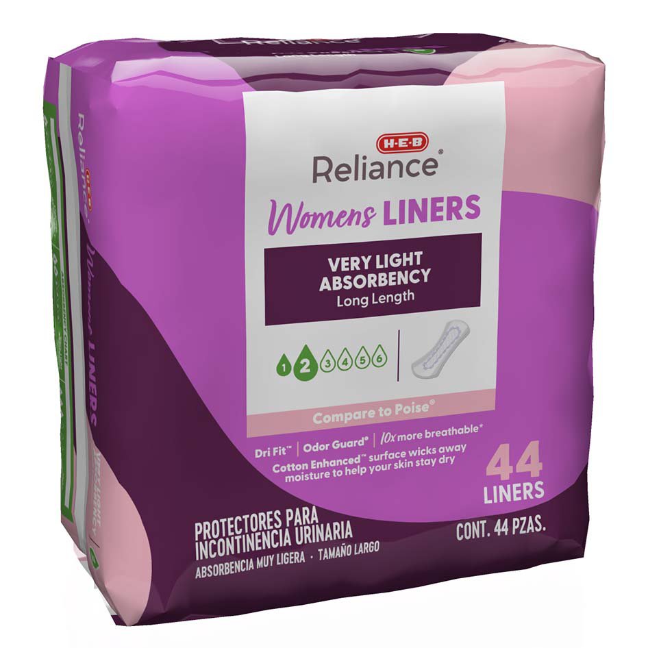 H-E-B Reliance Very Light Absorbency Long Length Liner - Shop ...