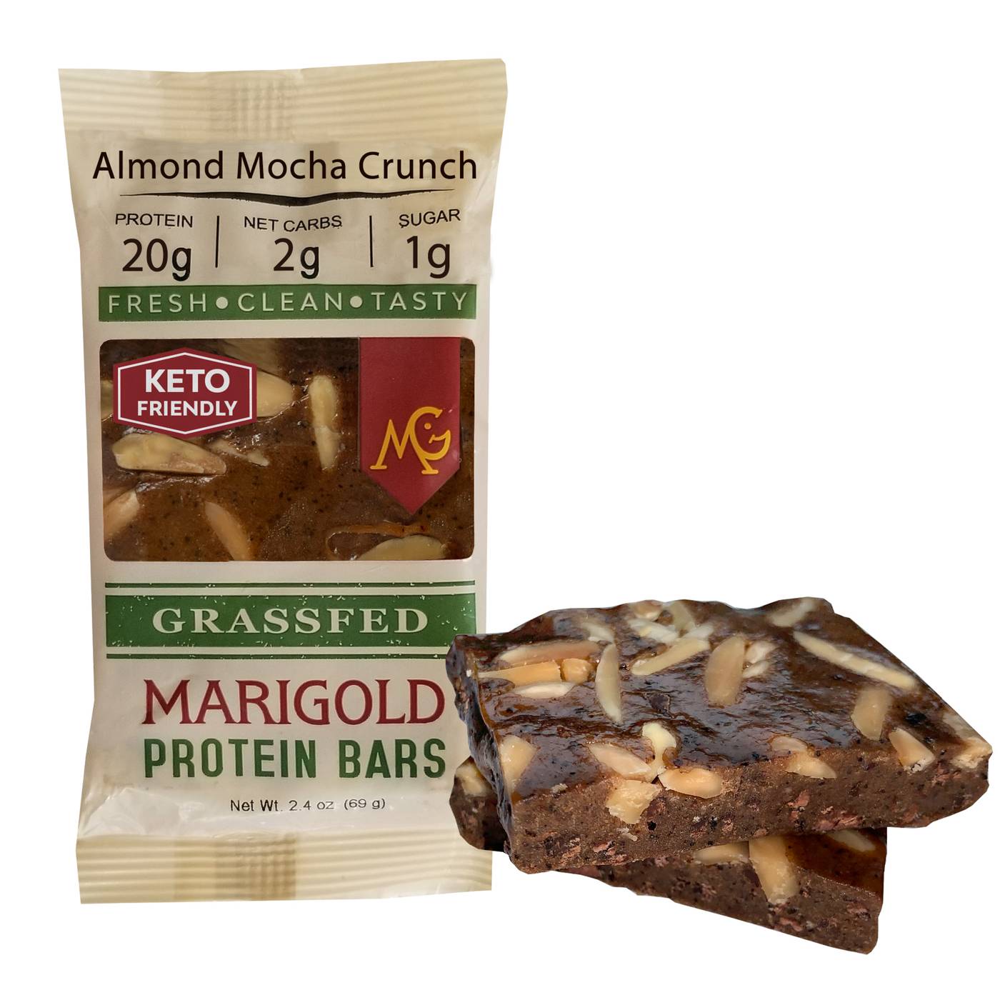 Marigold Almond Mocha Crunch Protein Bar - Shop Granola & Snack Bars at ...