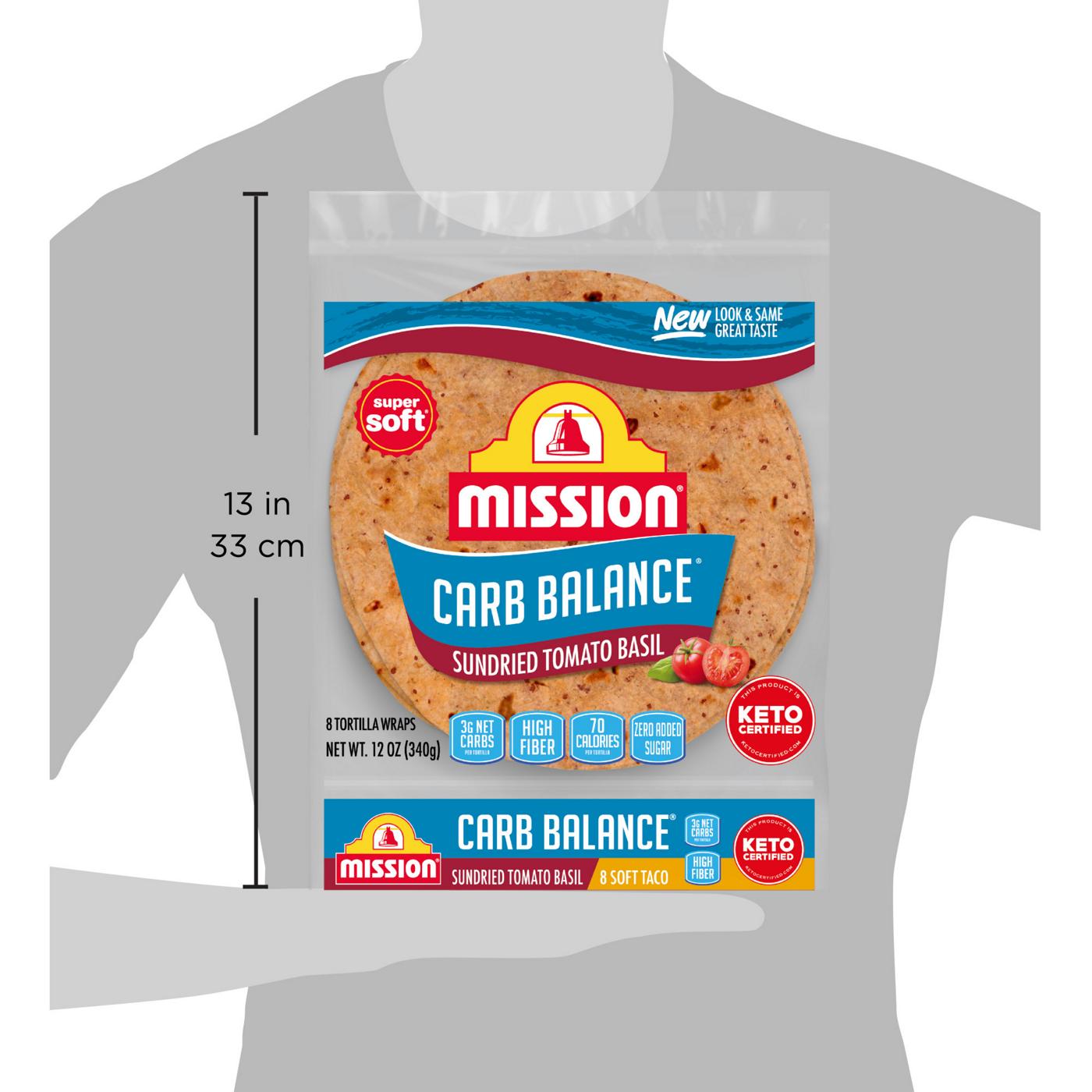 Mission Carb Balance Sundried Tomato Basil Tortilla Wraps - Shop ...