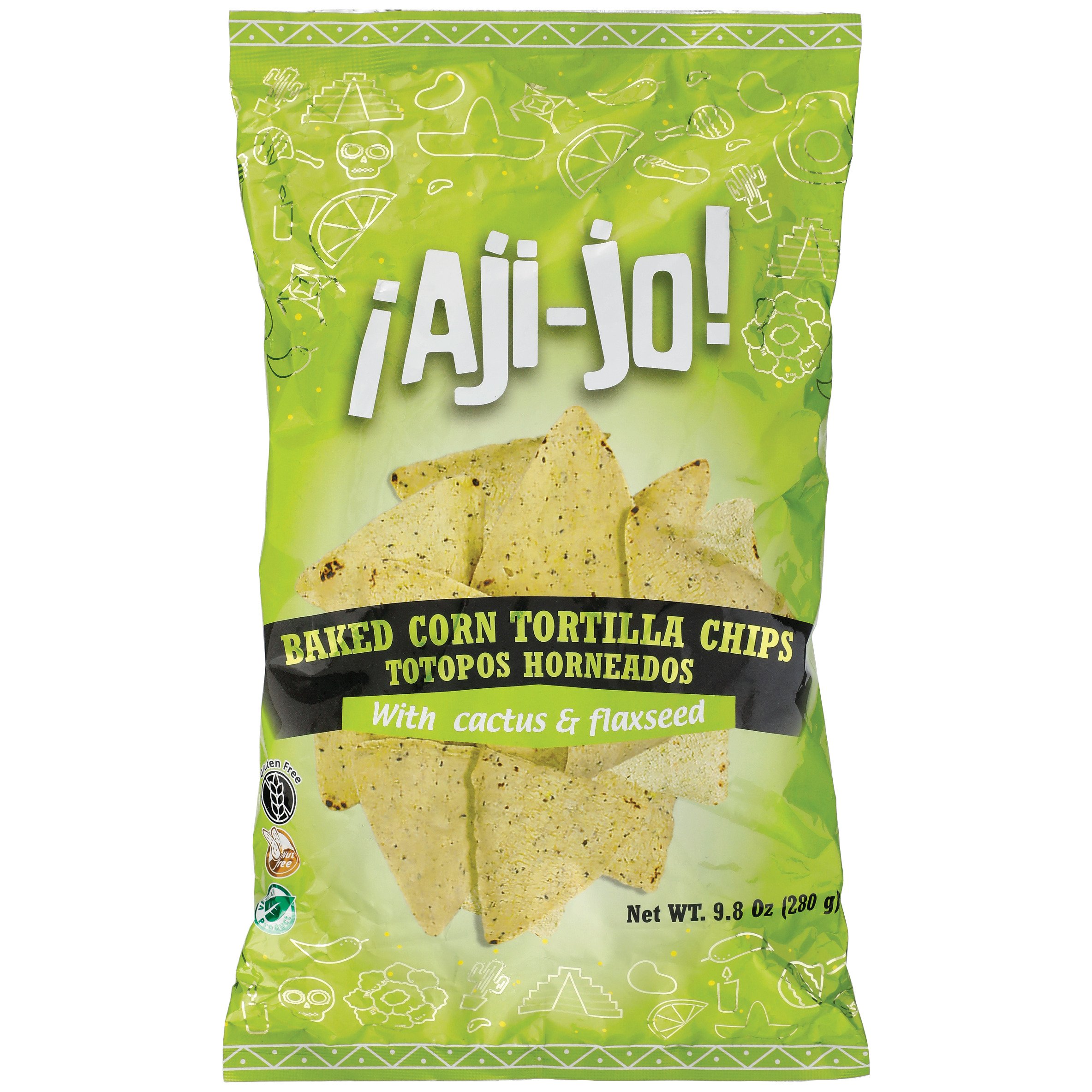 Aji-jo! Cactus & Flaxseed Baked Tortilla Chips - Shop Chips at H-E-B