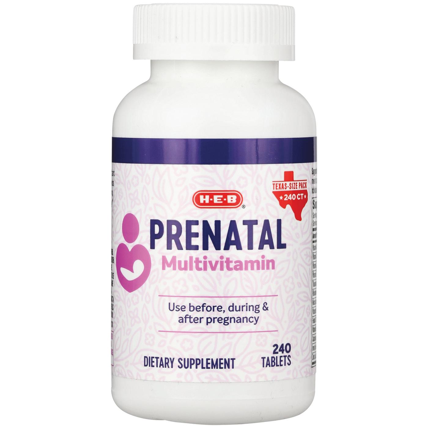 H-E-B Prenatal Multivitamin Tablets - Texas-Size Pack - Shop ...