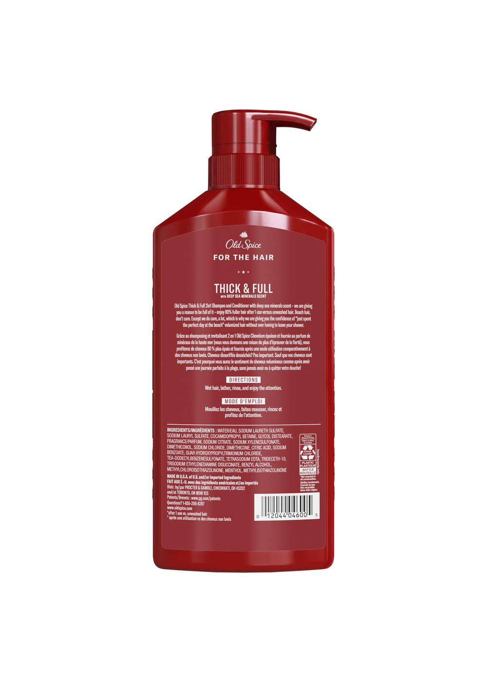 Old Spice Thick & Full 2 in 1 Shampoo & Conditioner - Deep Sea Minerals ...