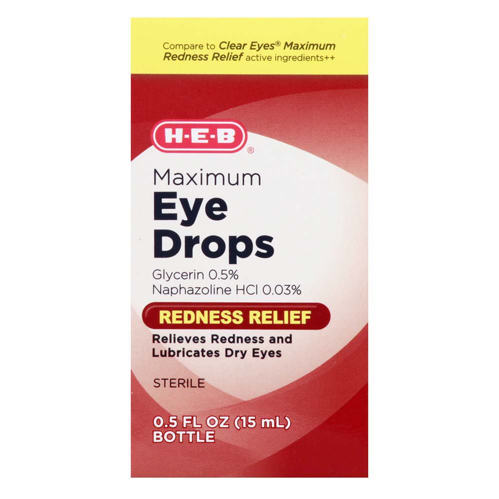 H-E-B Maximum Redness Relief Eye Drops, 0.5 oz | Joe V's Smart Shop ...