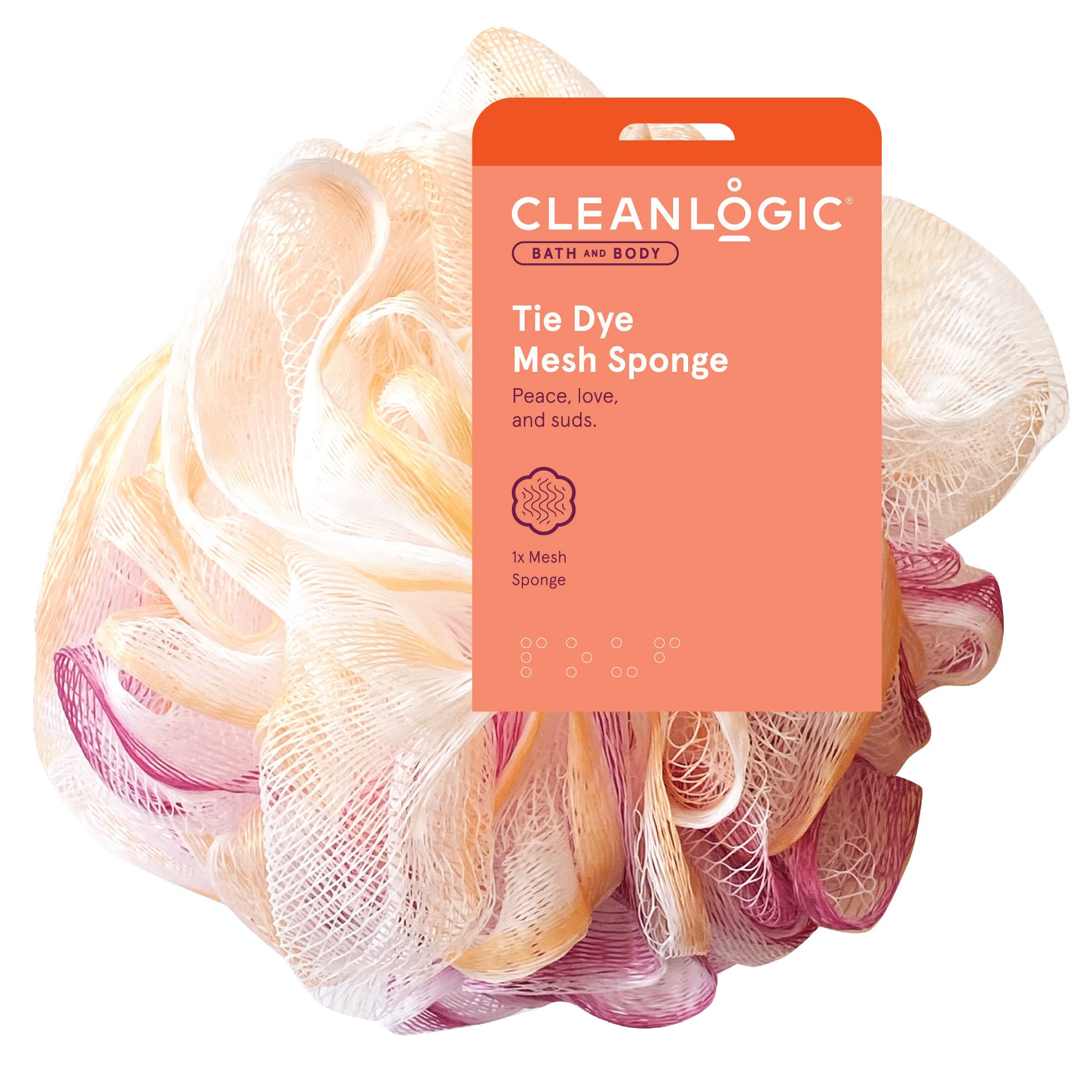 Cleanlogic Tie Dye Mesh Loofah Bath Sponge - Shop Accessories at H-E-B