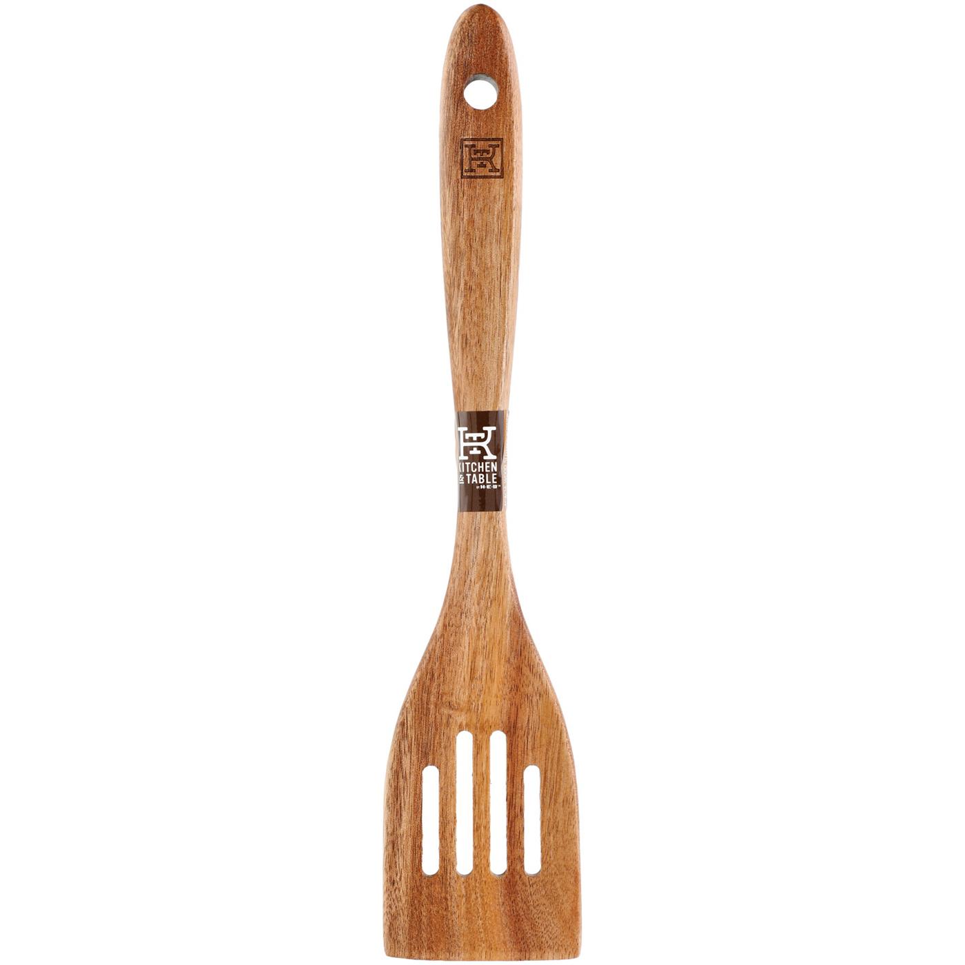 Kitchen & Table by H-E-B Acacia Slotted Turner - Shop Utensils ...