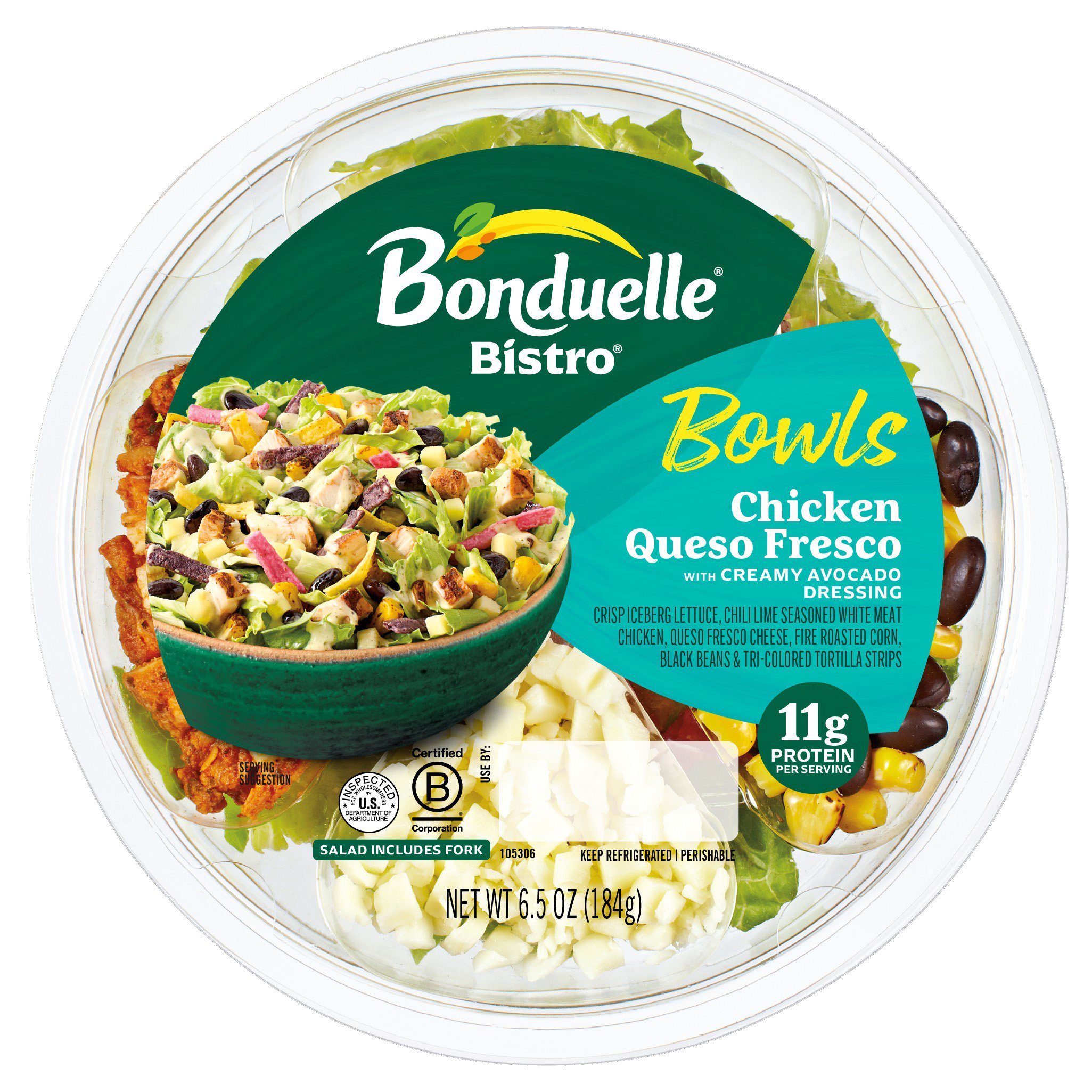 Bistro Salad Bowl Chicken Queso Fresco Shop Salads At H E B