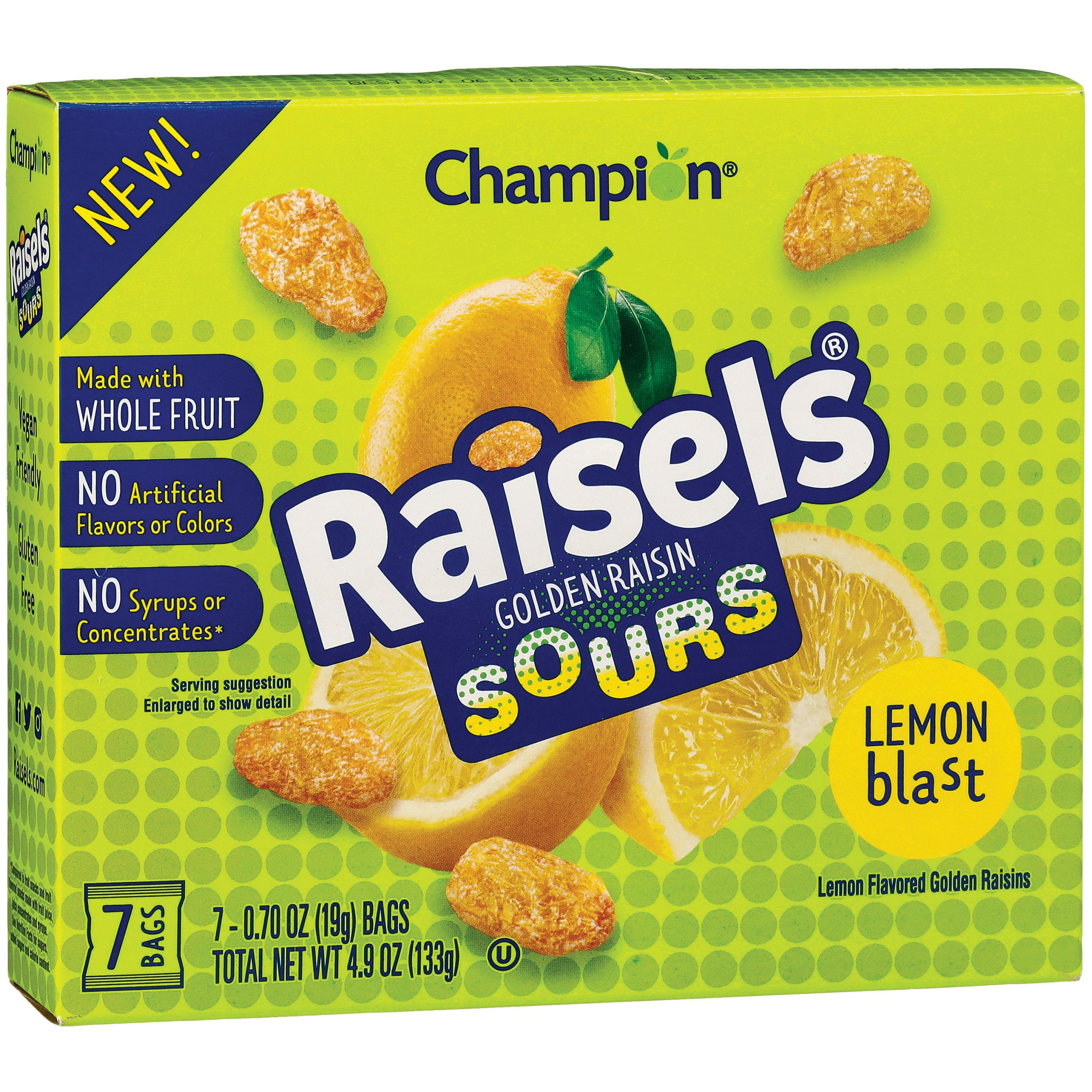 Champion Raisels Sours Lemon Blast Golden Raisins - Shop Canned & Dried ...