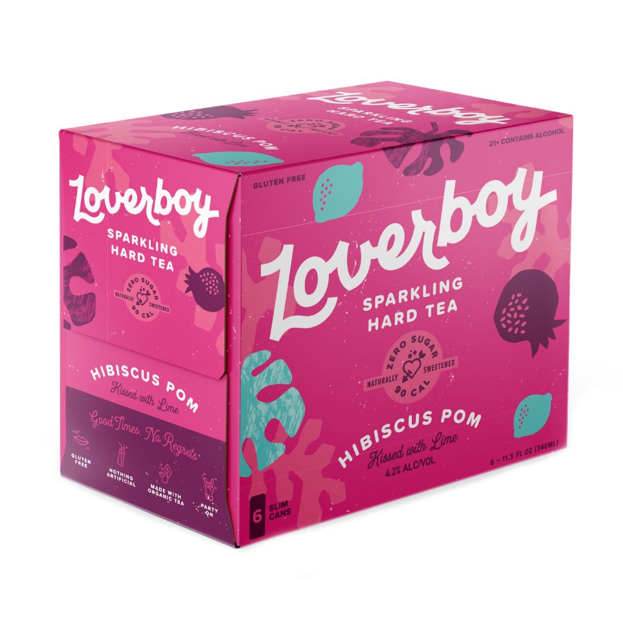 Loverboy Hibiscus Pom Sparkling Hard Tea 11.5 oz Cans - Shop Beer ...