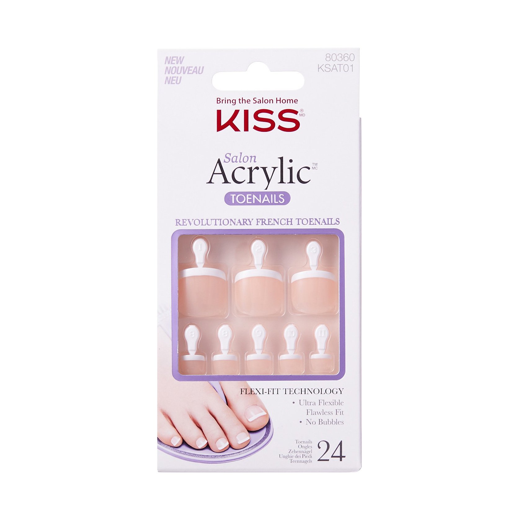KISS Salon Acrylic Toenails - Walk Away - Shop Nail sets at H-E-B