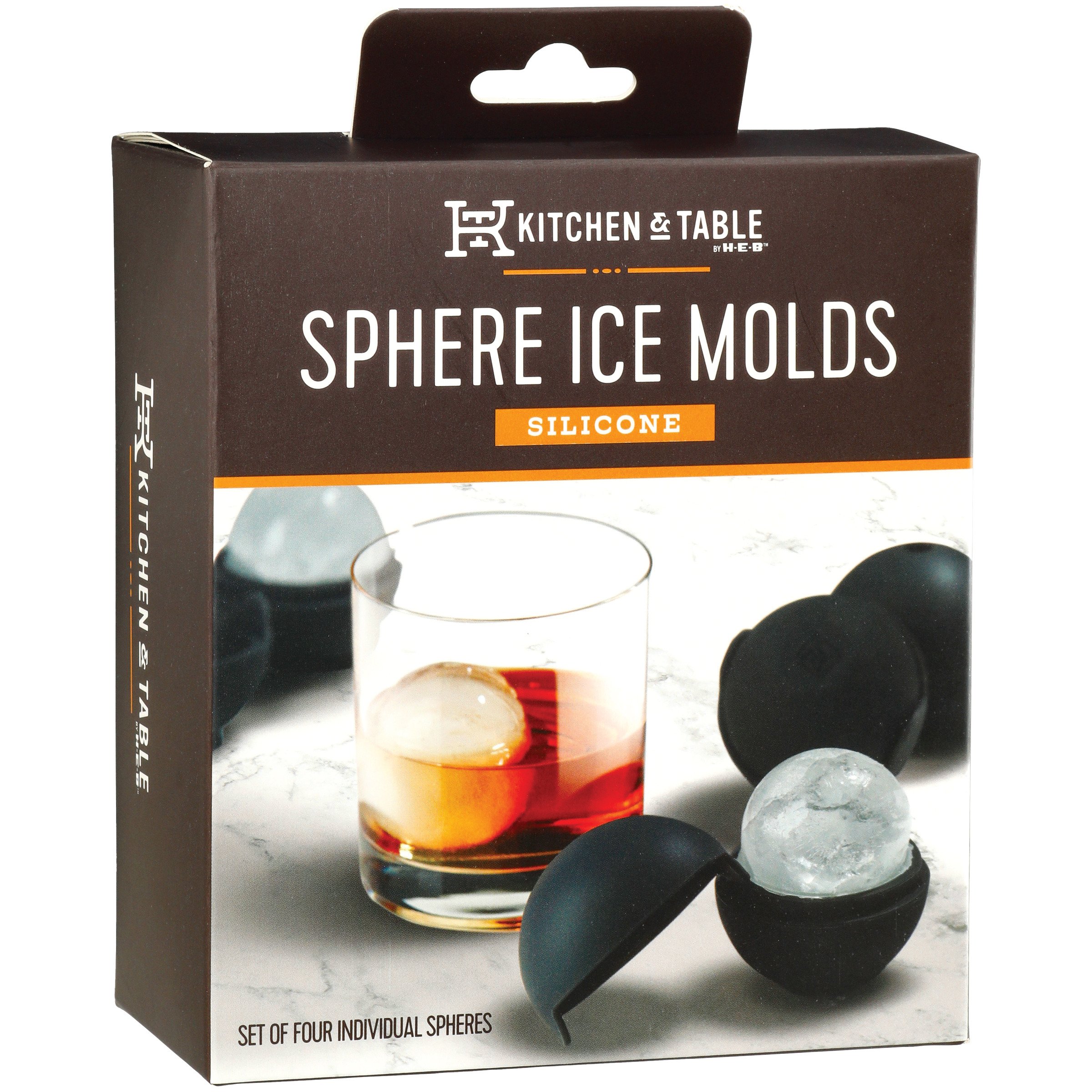 Kitchen & Table by H-E-B Silicone Sphere Ice Molds - Black - Shop Bar ...