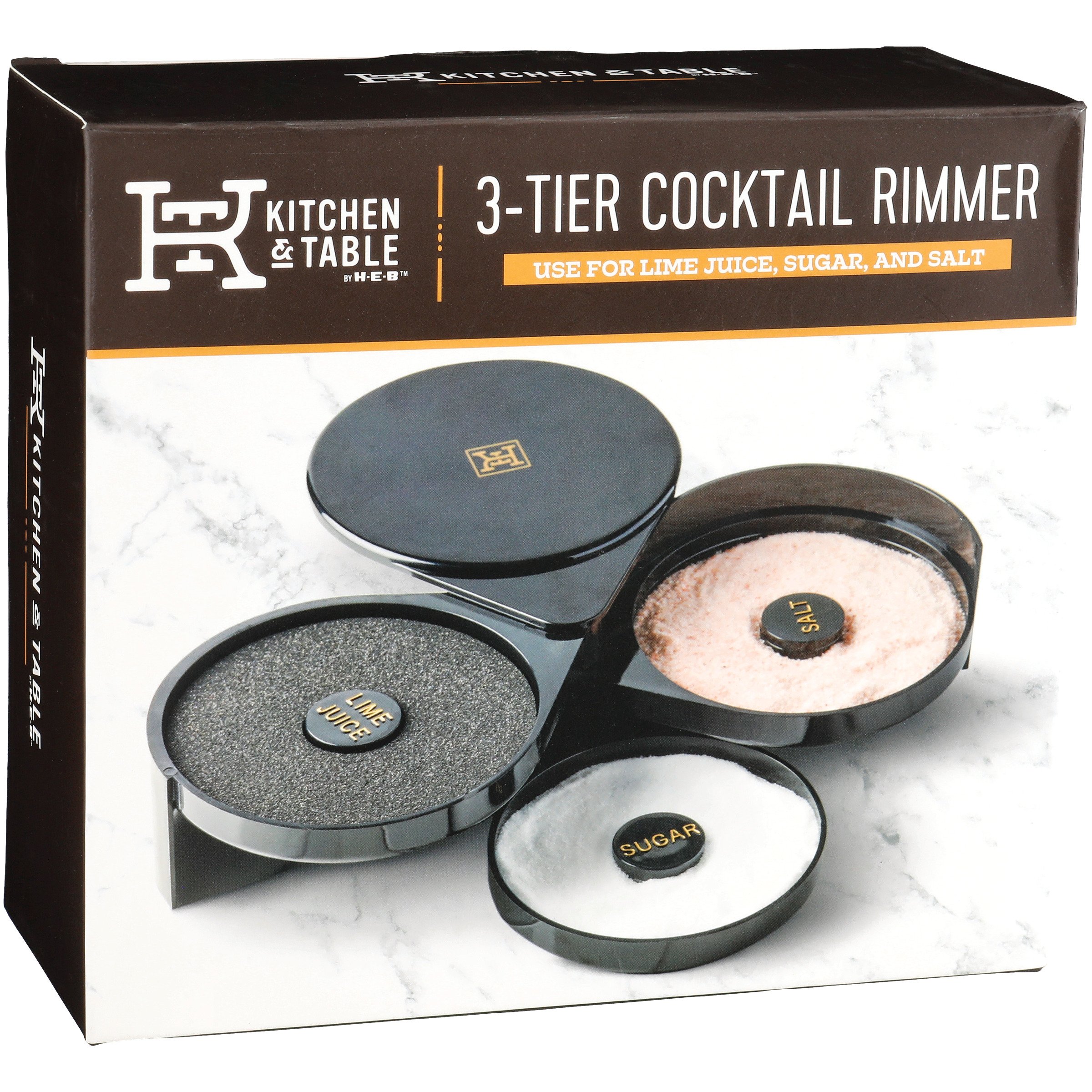 Kitchen & Table by H-E-B 3-Tier Cocktail Rimmer - Shop Bar tools at H-E-B