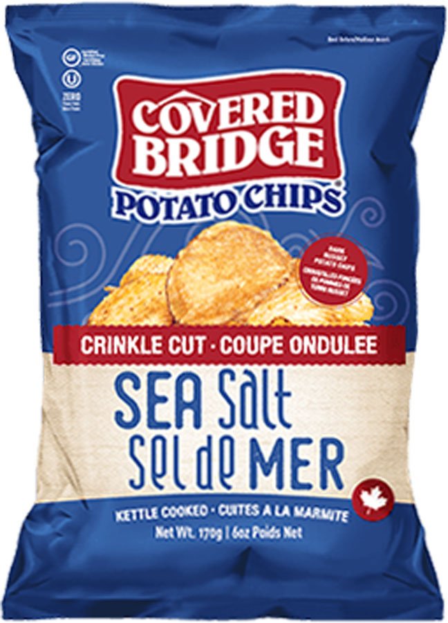 Covered Bridge Sea Salt Crinkle Cut Potato Chips, 6 oz | Central Market ...