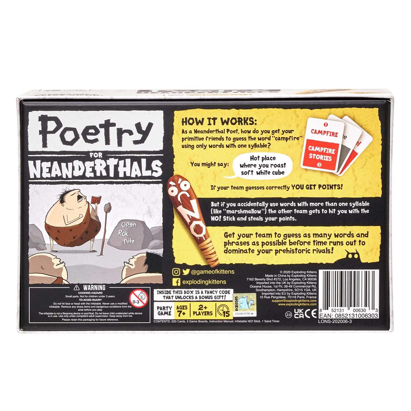 Poetry for Neanderthals Card Game - Shop Games at H-E-B