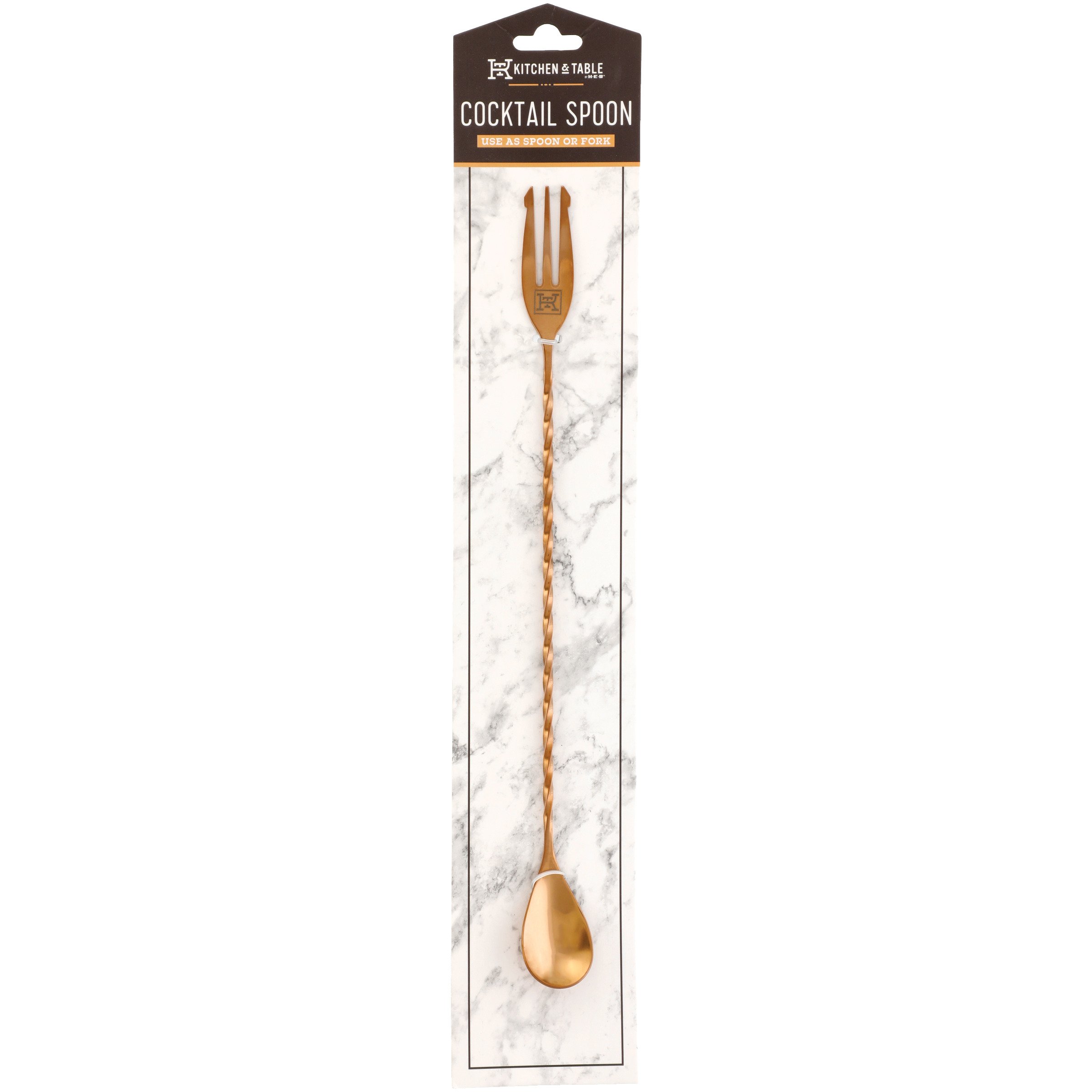 Kitchen & Table by H-E-B Cocktail Spoon with Fork - Antique Gold - Shop ...