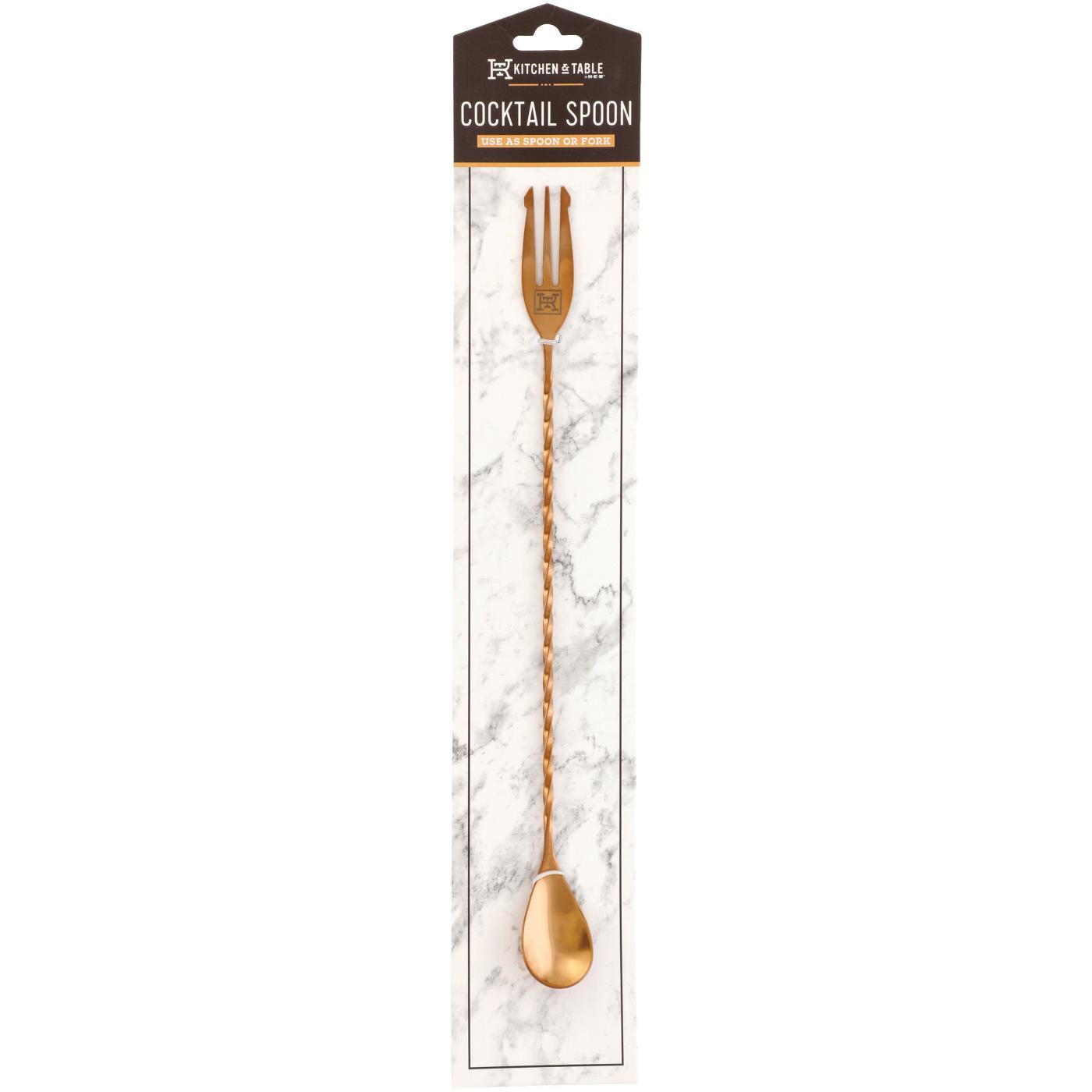 Kitchen & Table by H-E-B Cocktail Spoon with Fork - Antique Gold - Shop ...